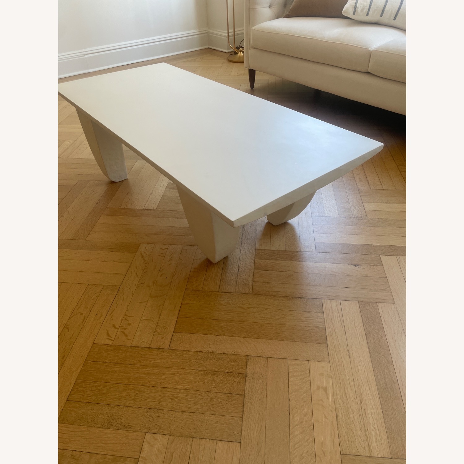 Off White Designer Coffee Table - AptDeco