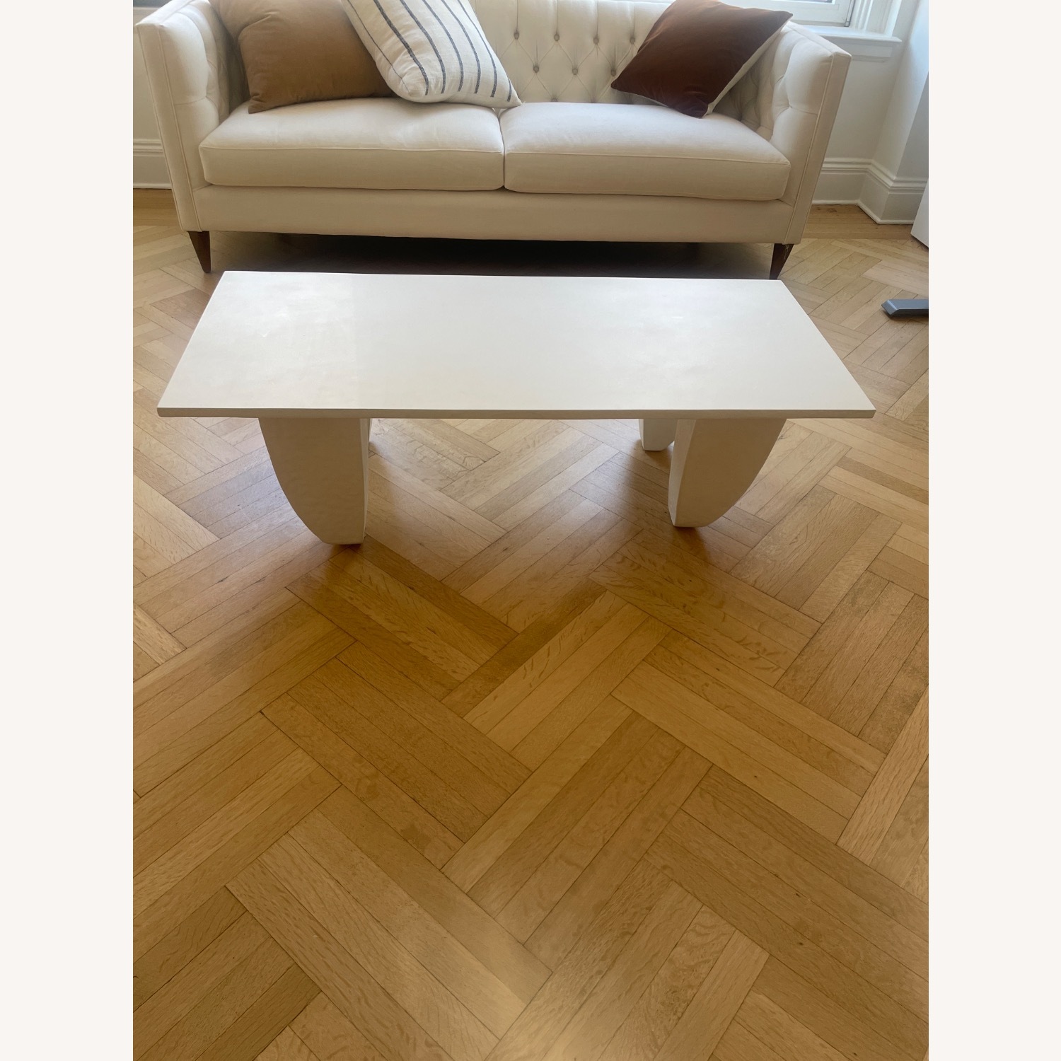 Off White Designer Coffee Table - AptDeco