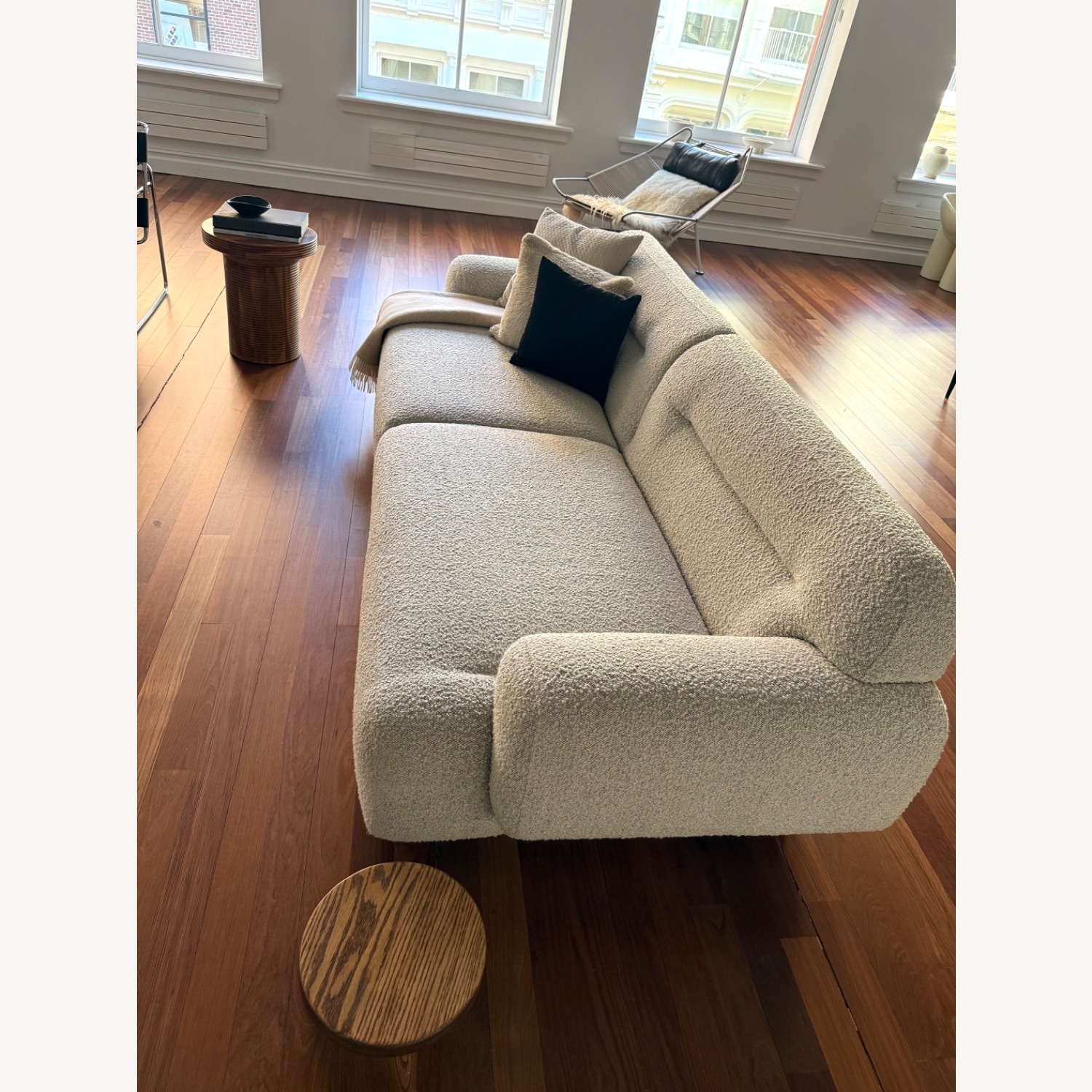 CB2 Boucle Logan Sofa - AptDeco