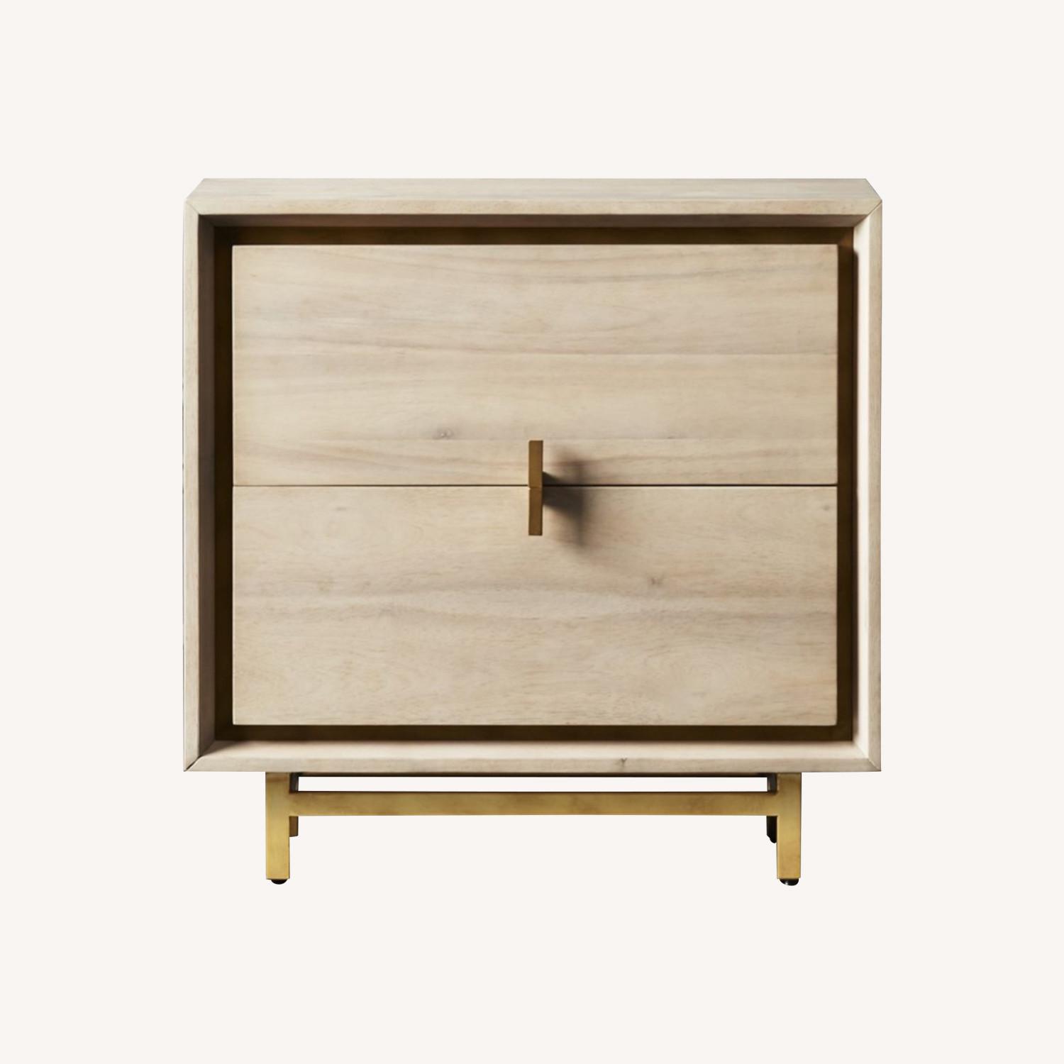 CB2 Lara Acacia Nightstand - AptDeco