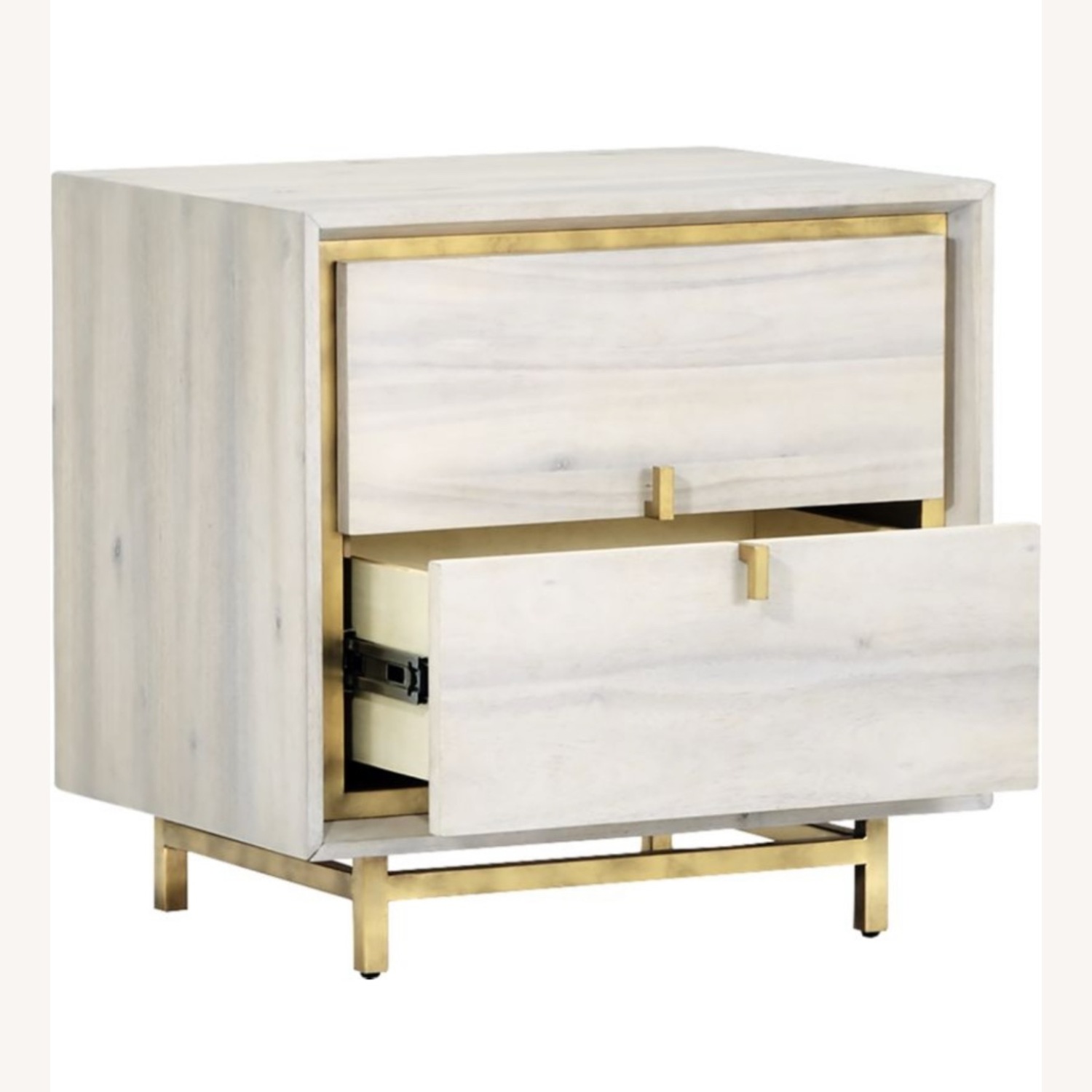 CB2 Lara Acacia Nightstand - AptDeco