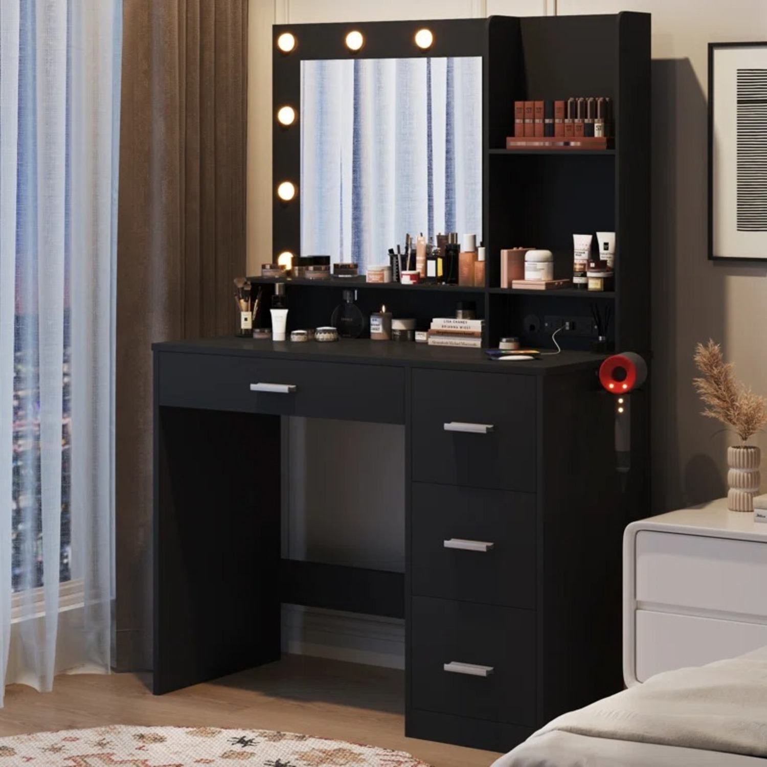 Borko Makeup Vanity With Lights - AptDeco