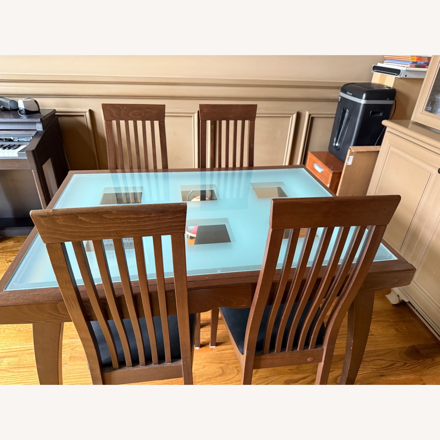 Calligaris Italian Glass Top Extendable Table - AptDeco