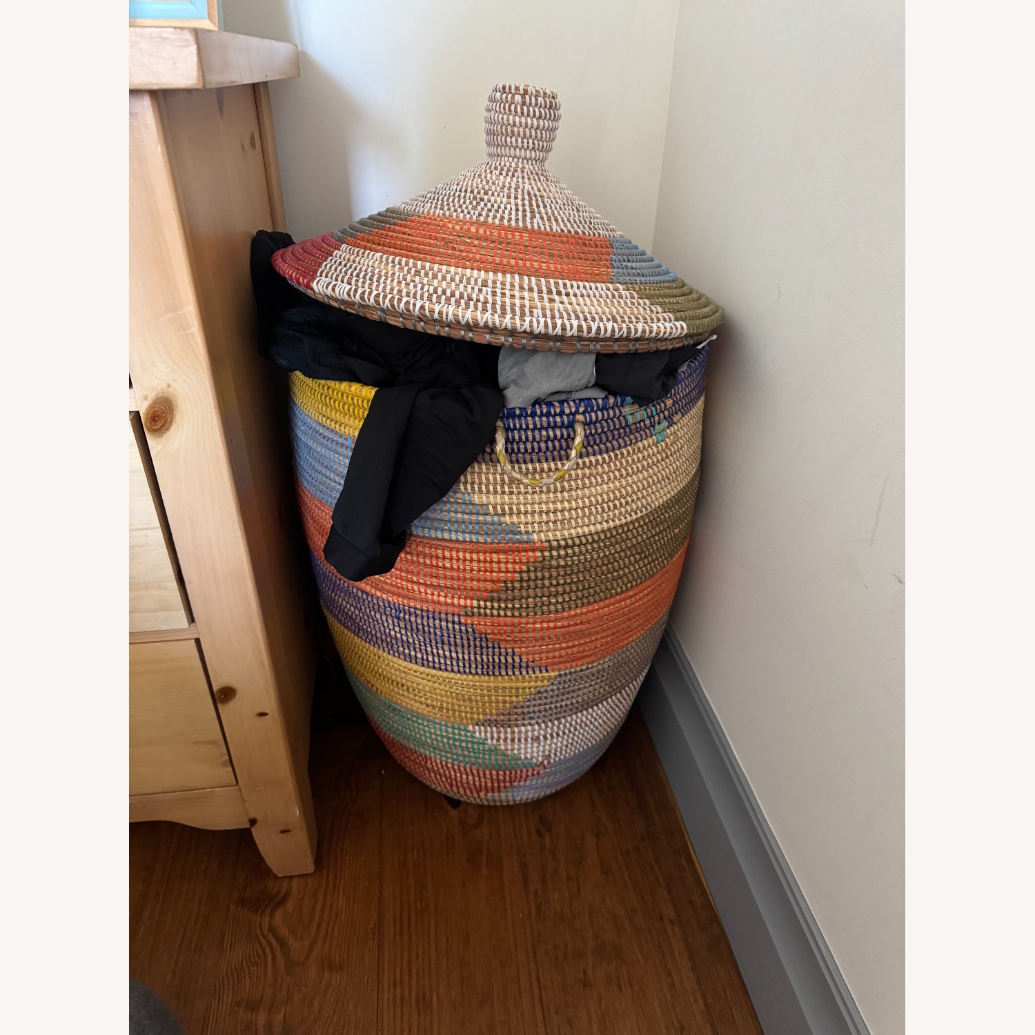 Handwoven African Storage Basket - AptDeco