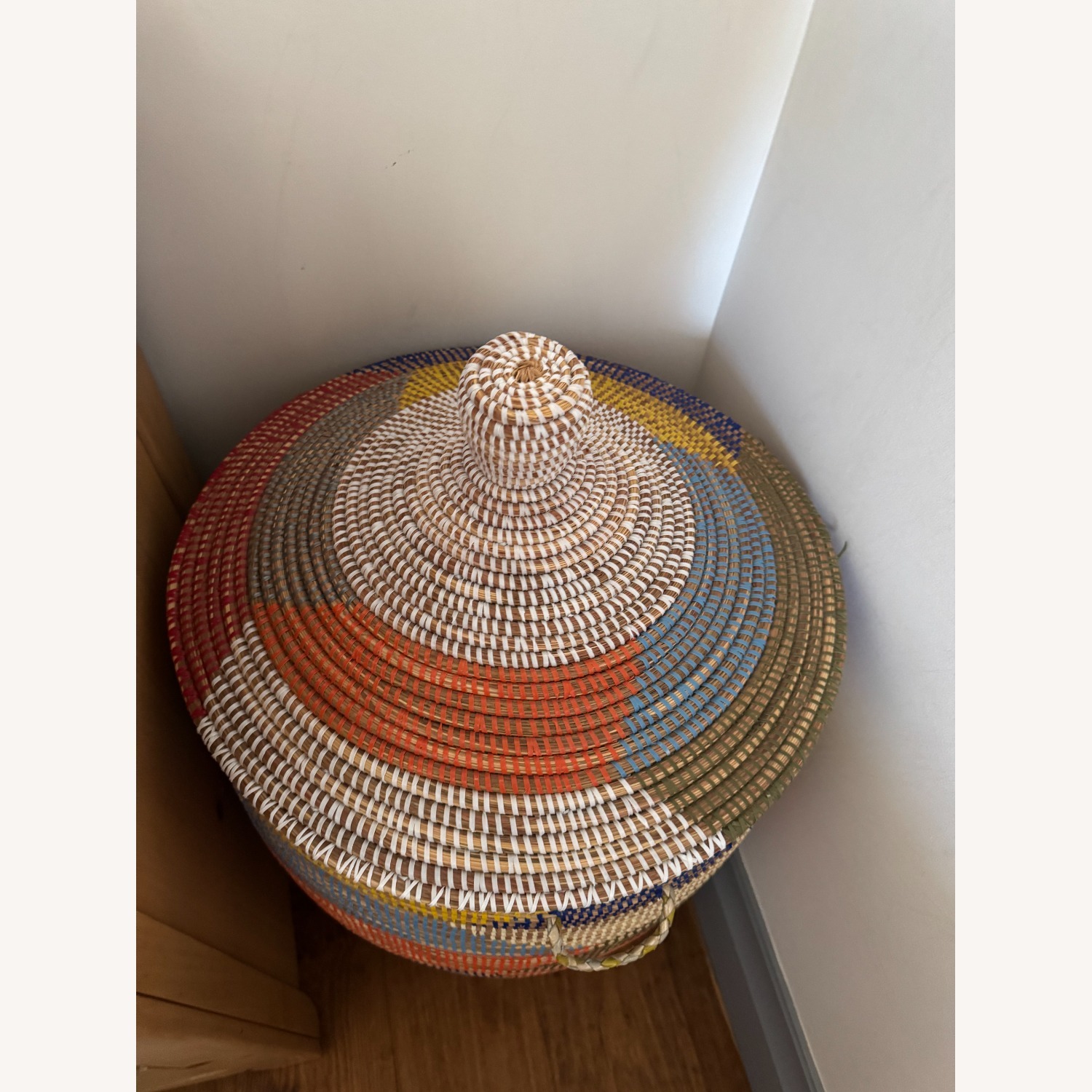 Handwoven African Storage Basket - AptDeco