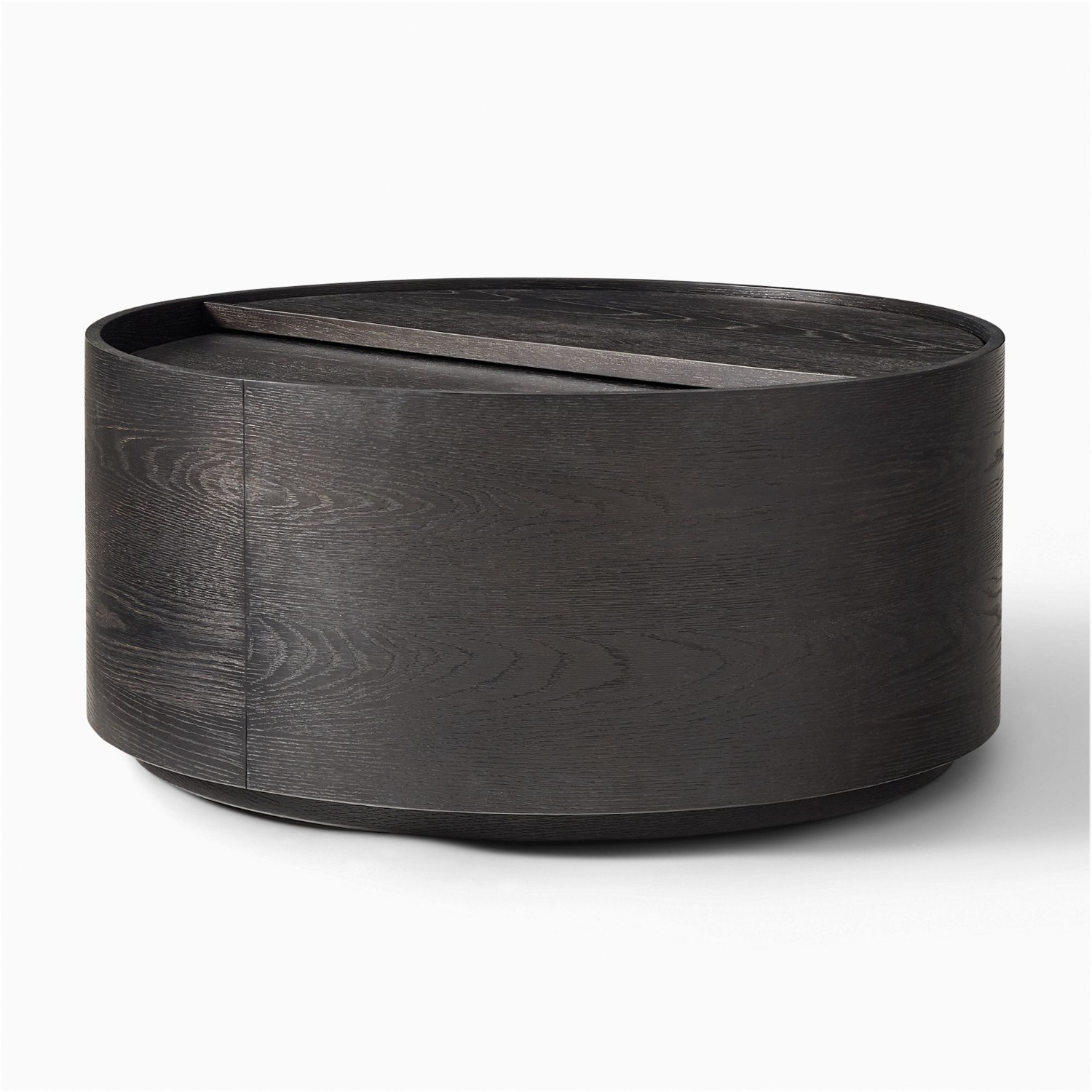 West Elm Volume Round Storage Drum Coffee Table - AptDeco