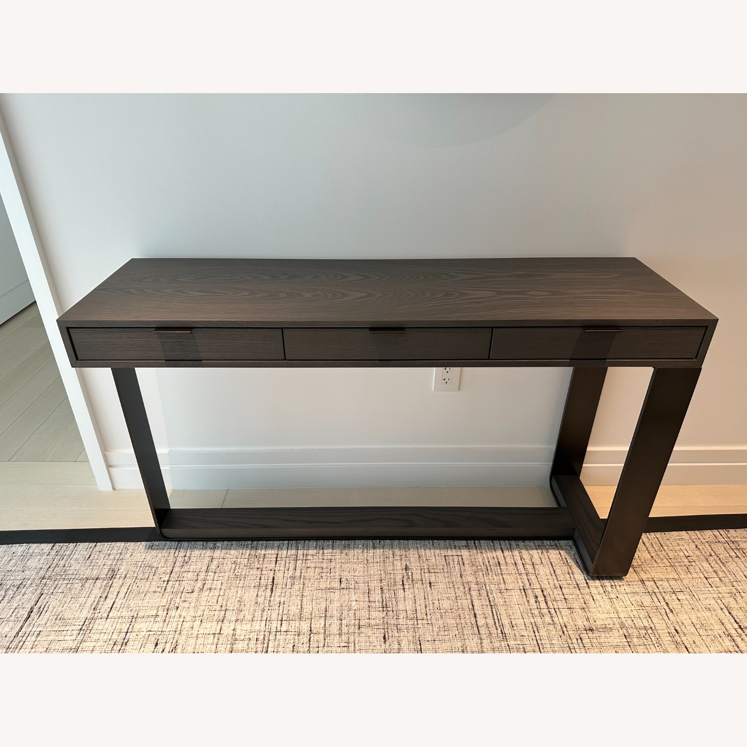 Side Entry Table Console Dark Brown / Grey - AptDeco