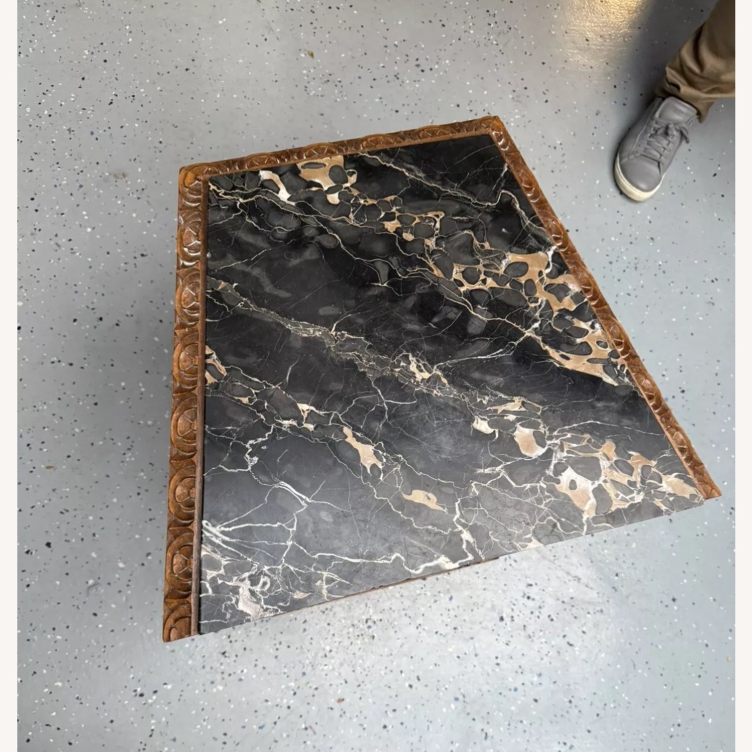 Italian Marble Top Side Table - AptDeco