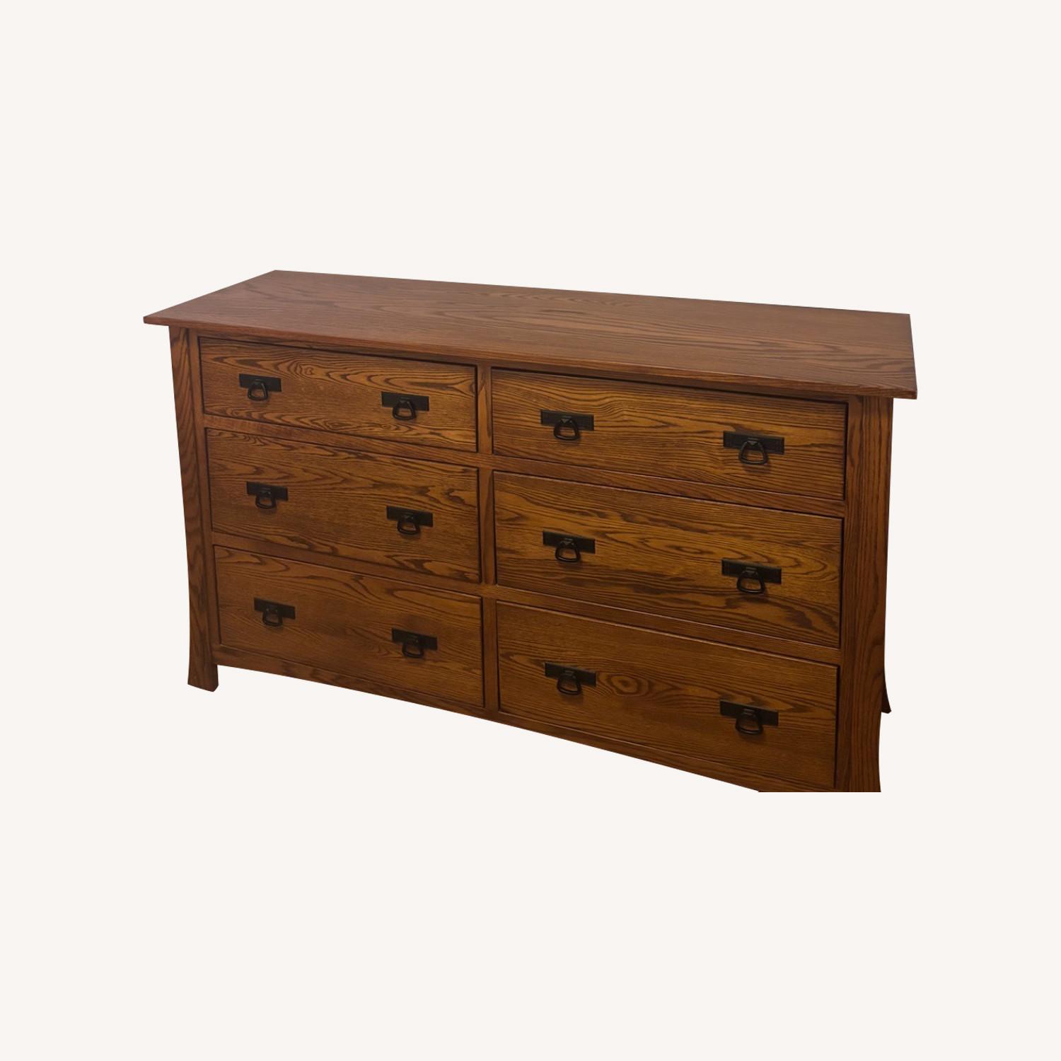 Solid Oak 6-drawer Dresser - AptDeco