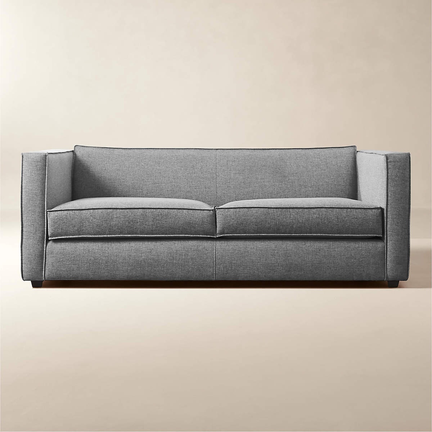 CB2 Club 74" Grey Fabric 2-Seater Sofa - AptDeco