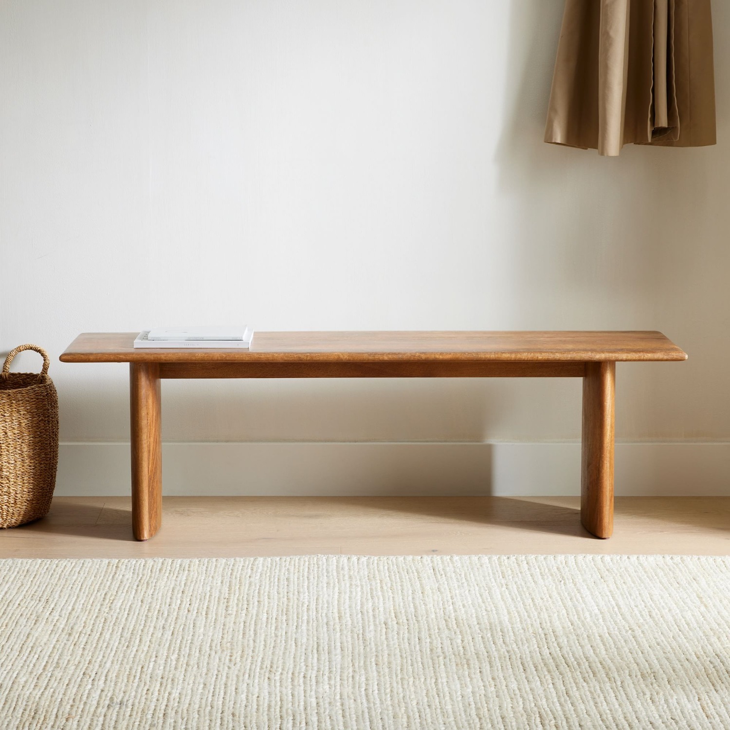 West Elm Anton Solid Wood Dining Bench (58") - AptDeco