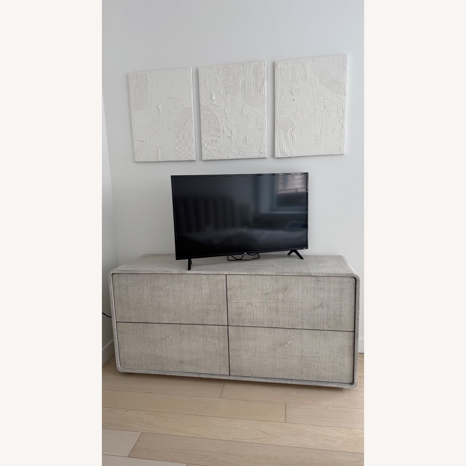 CB2 Archer Lacquered Linen Dresser - AptDeco