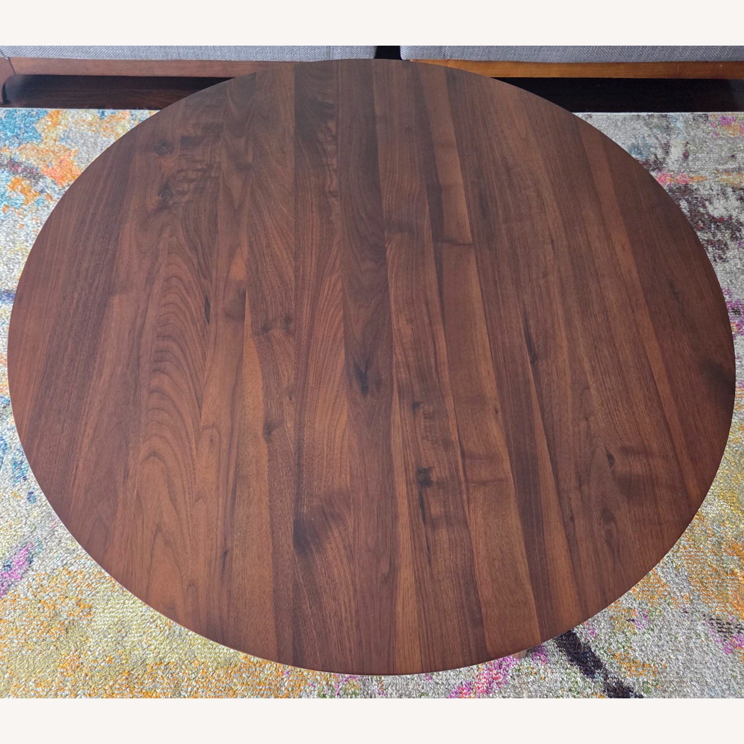 Article Amoeba 35.5" Round Coffee Table - Walnut - AptDeco