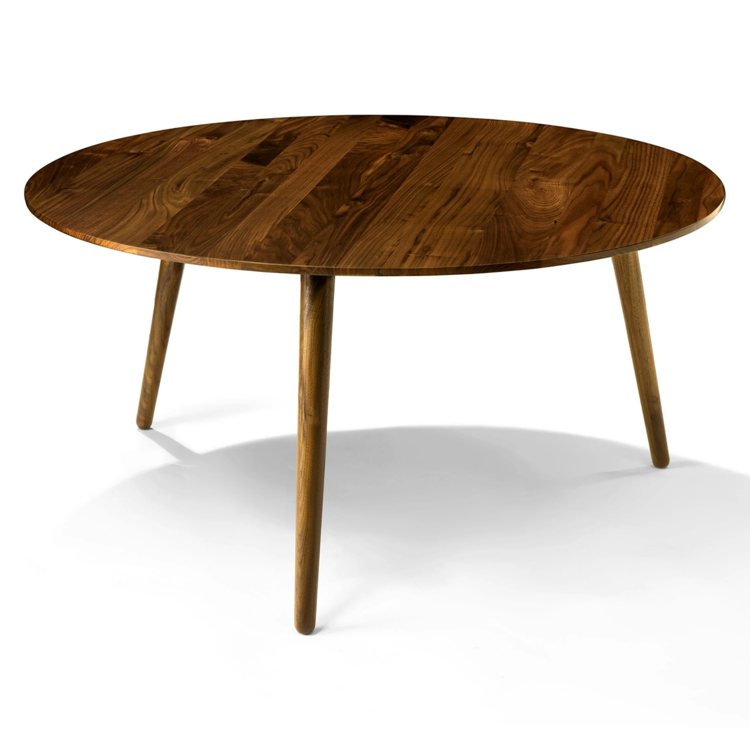 Article Amoeba 35.5" Round Coffee Table - Walnut - AptDeco