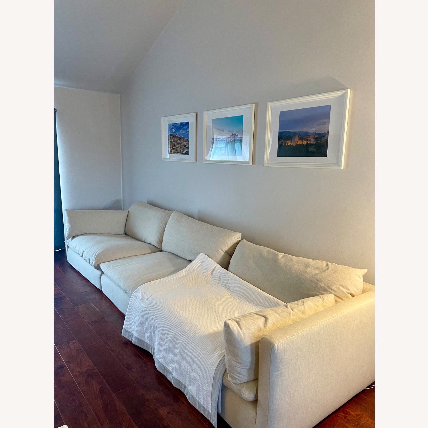 Crate & Barrel Unwind 3-Piece Slipcovered Sectional - AptDeco