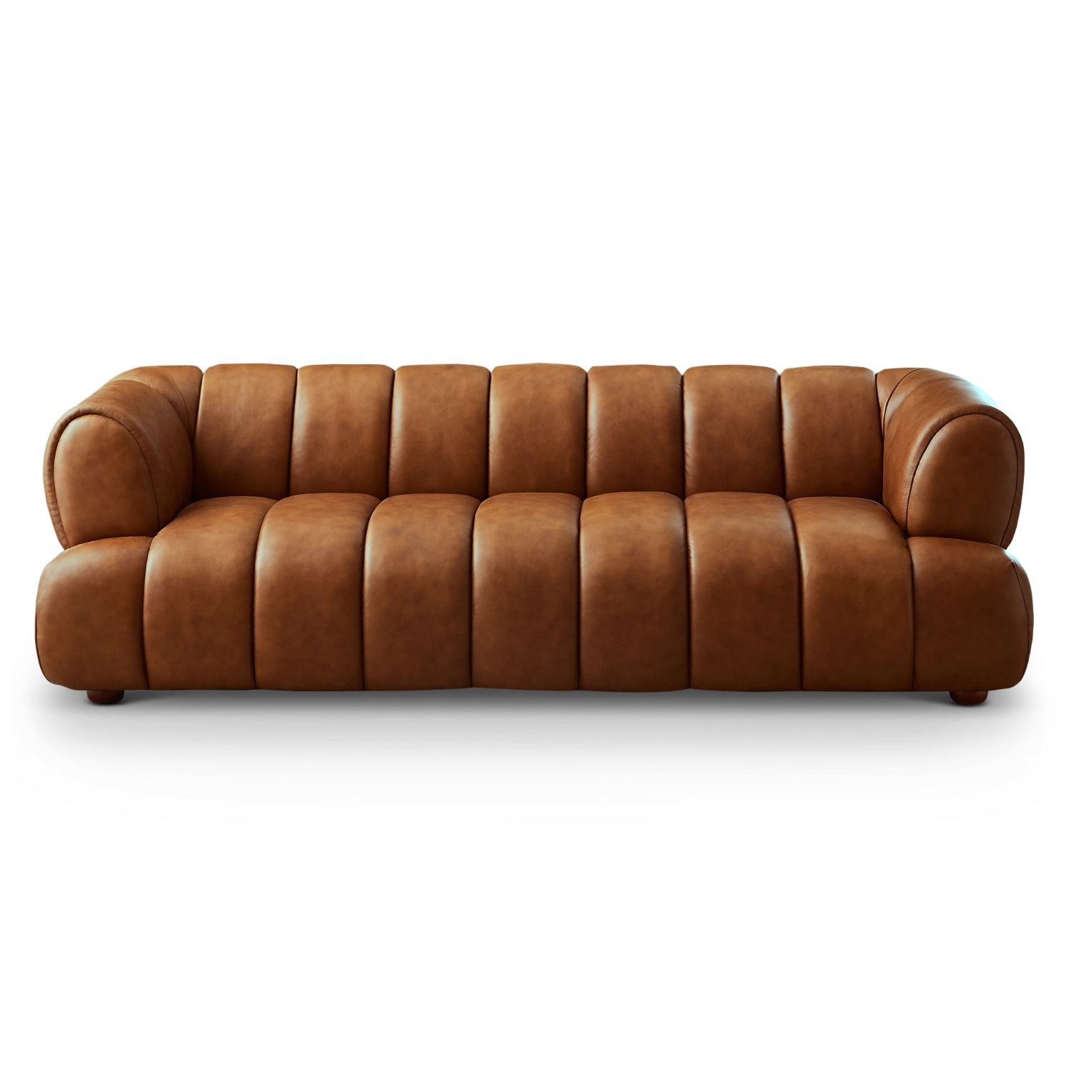 Rover Cognac Leather Sofa - AptDeco