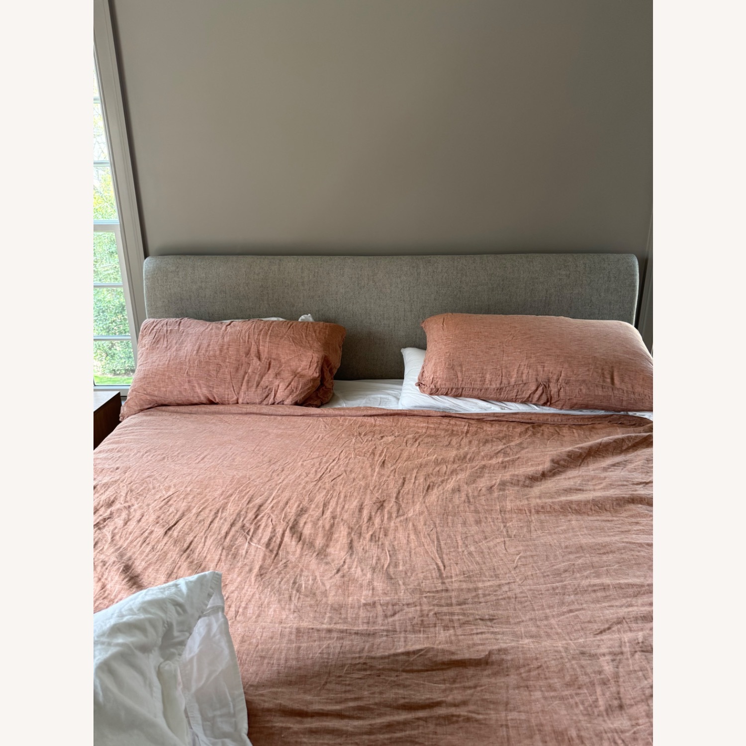 West Elm Andes Bed- Gray King Size - AptDeco