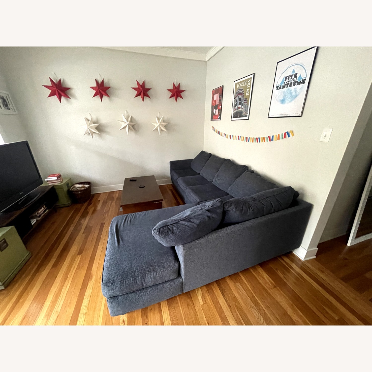 Blue Sectional Couch - AptDeco