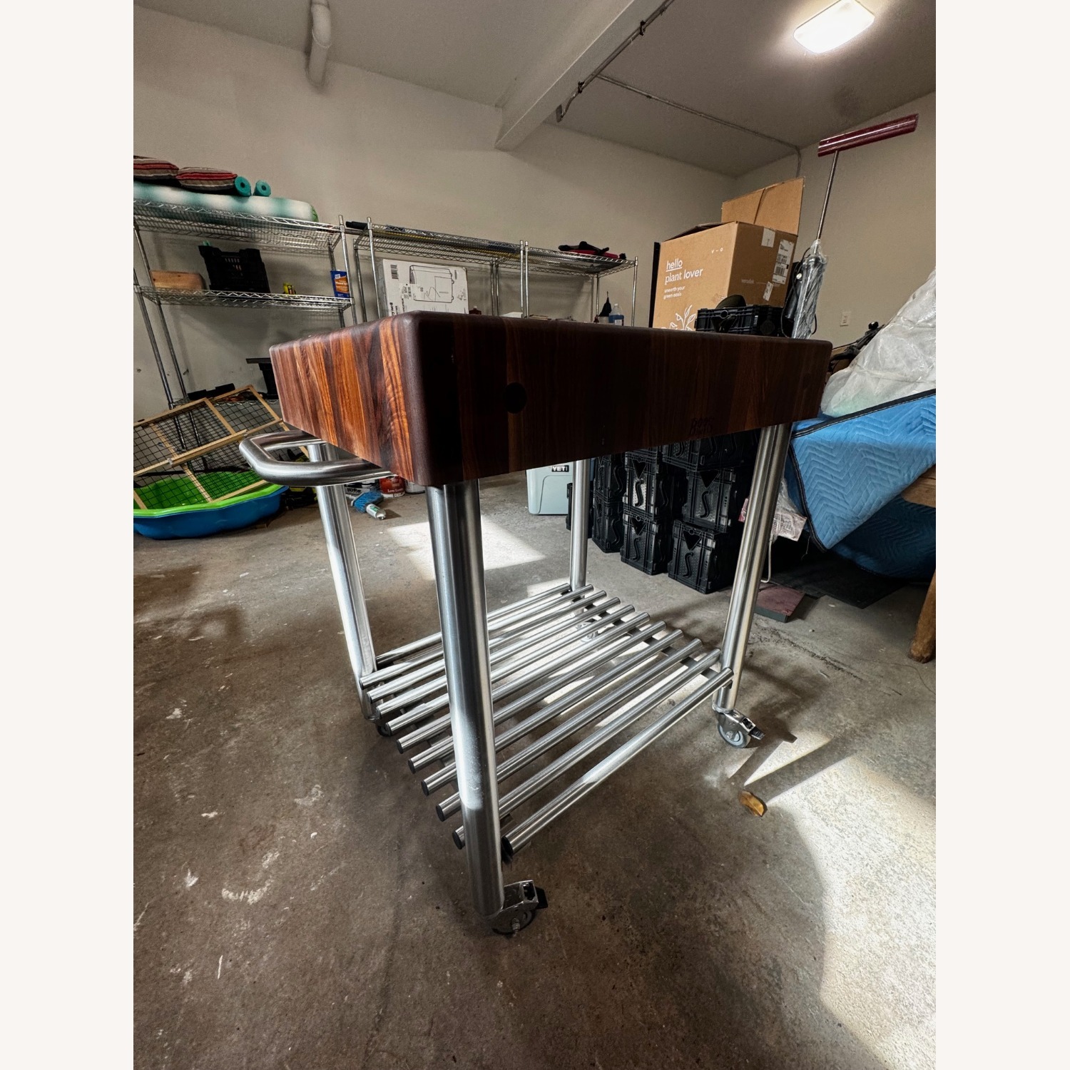 John Boos Walnut Cucina D'Amico Kitchen Cart - AptDeco