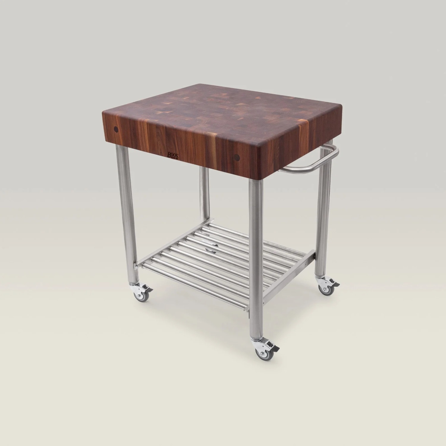 John Boos Walnut Cucina D'Amico Kitchen Cart - AptDeco