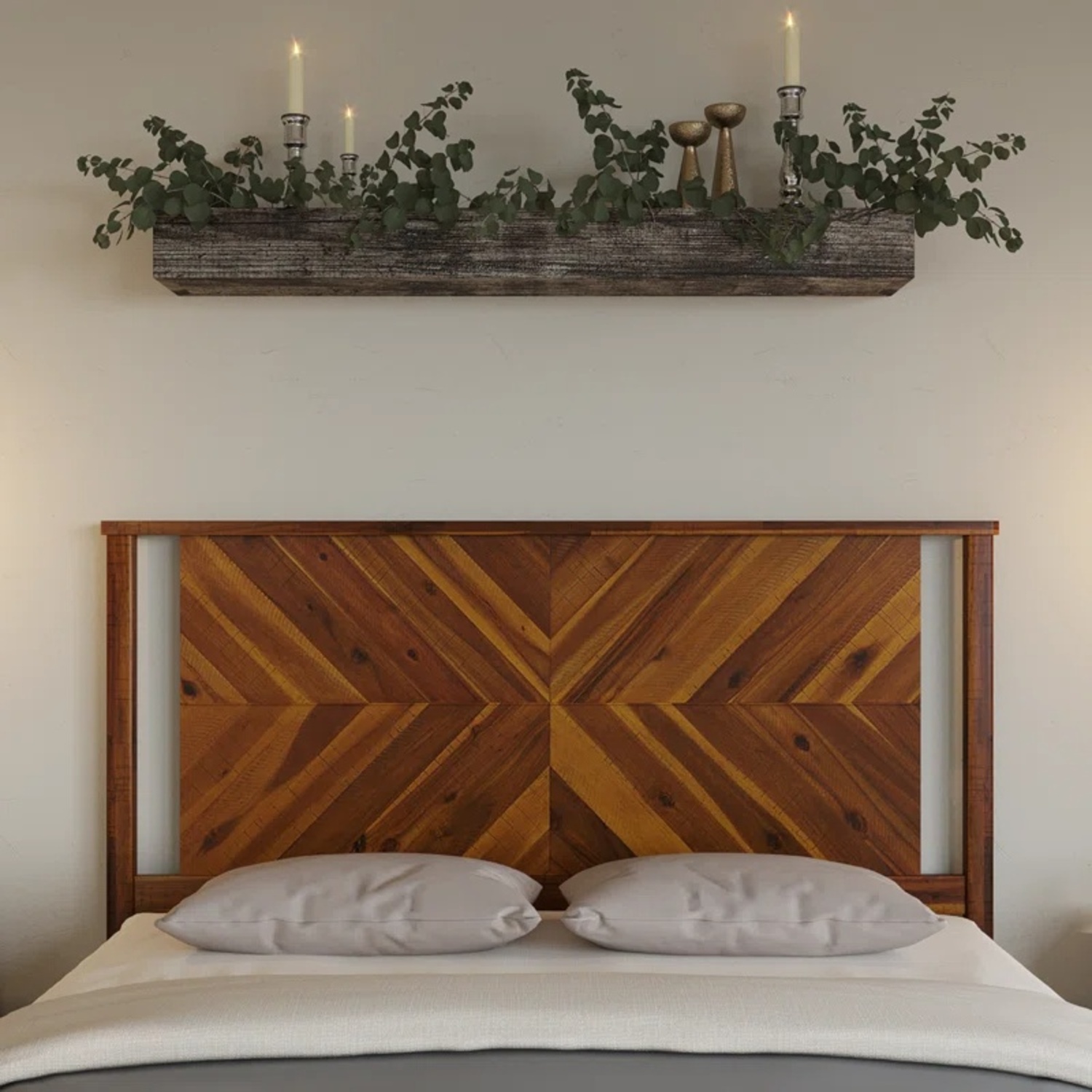 Vivian Solid Wood Rustic Headboard - AptDeco
