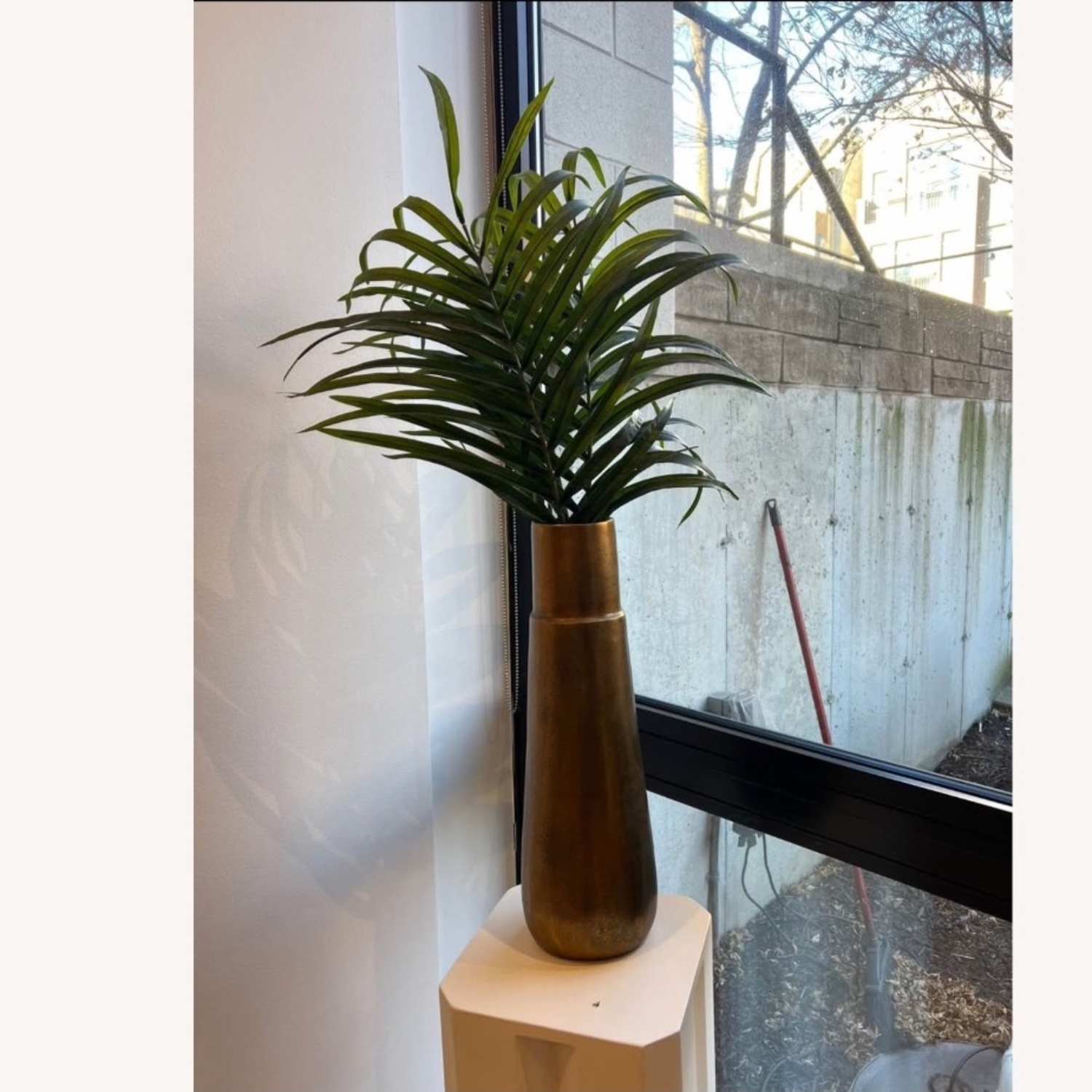 CB2 Malta Large Malta Brass Vase - AptDeco