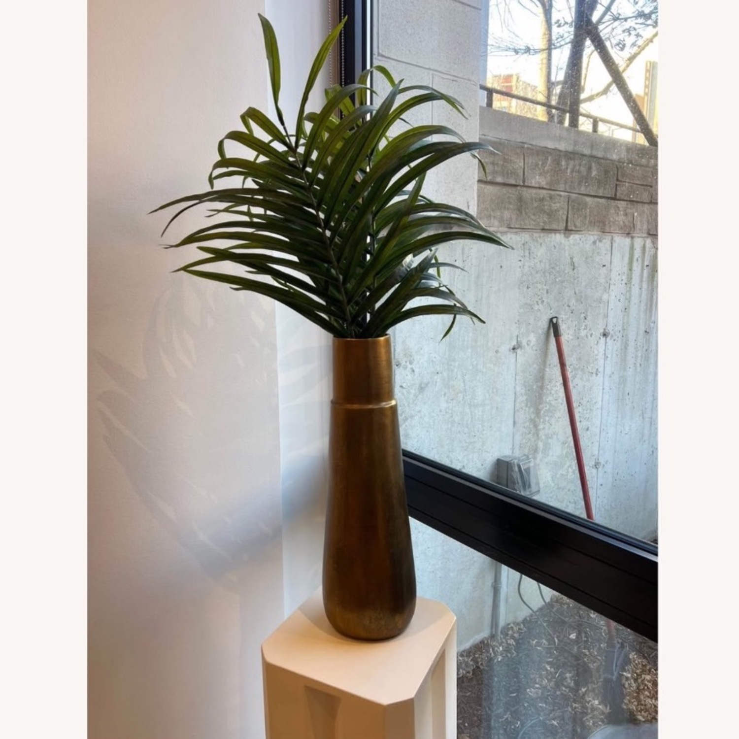 CB2 Malta Large Malta Brass Vase - AptDeco