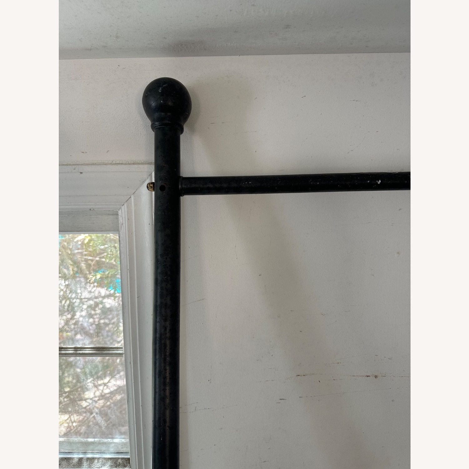 Pottery Barn Black Metal Post bed - AptDeco