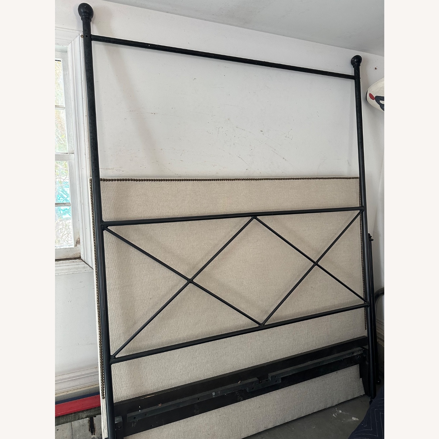 Pottery Barn Black Metal Post bed - AptDeco