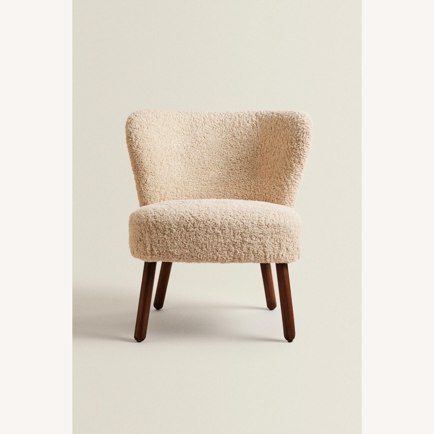 Zara Home Cream Boucle Accent Chairs - AptDeco
