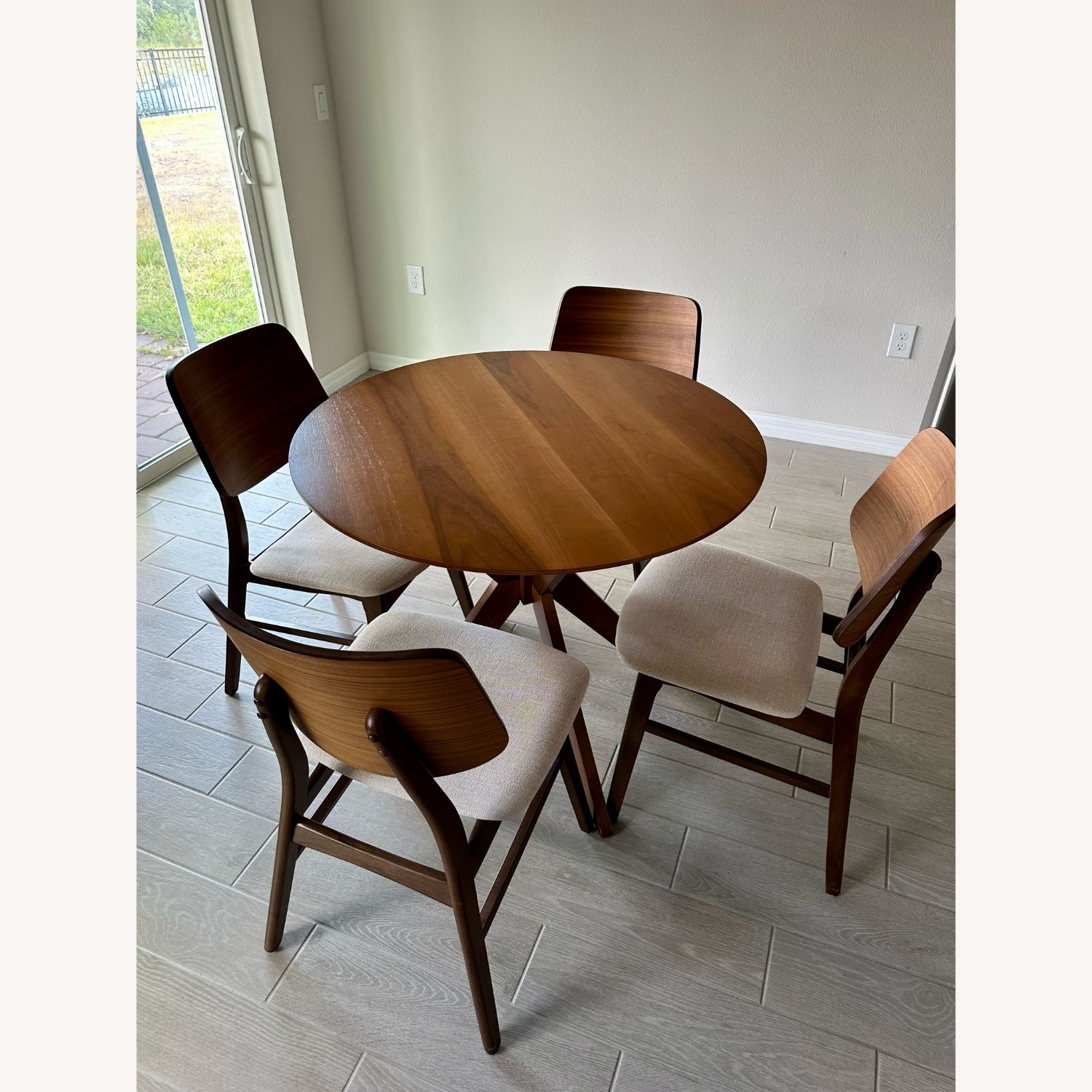 Dark Wood Oval Dining Table Sets - AptDeco