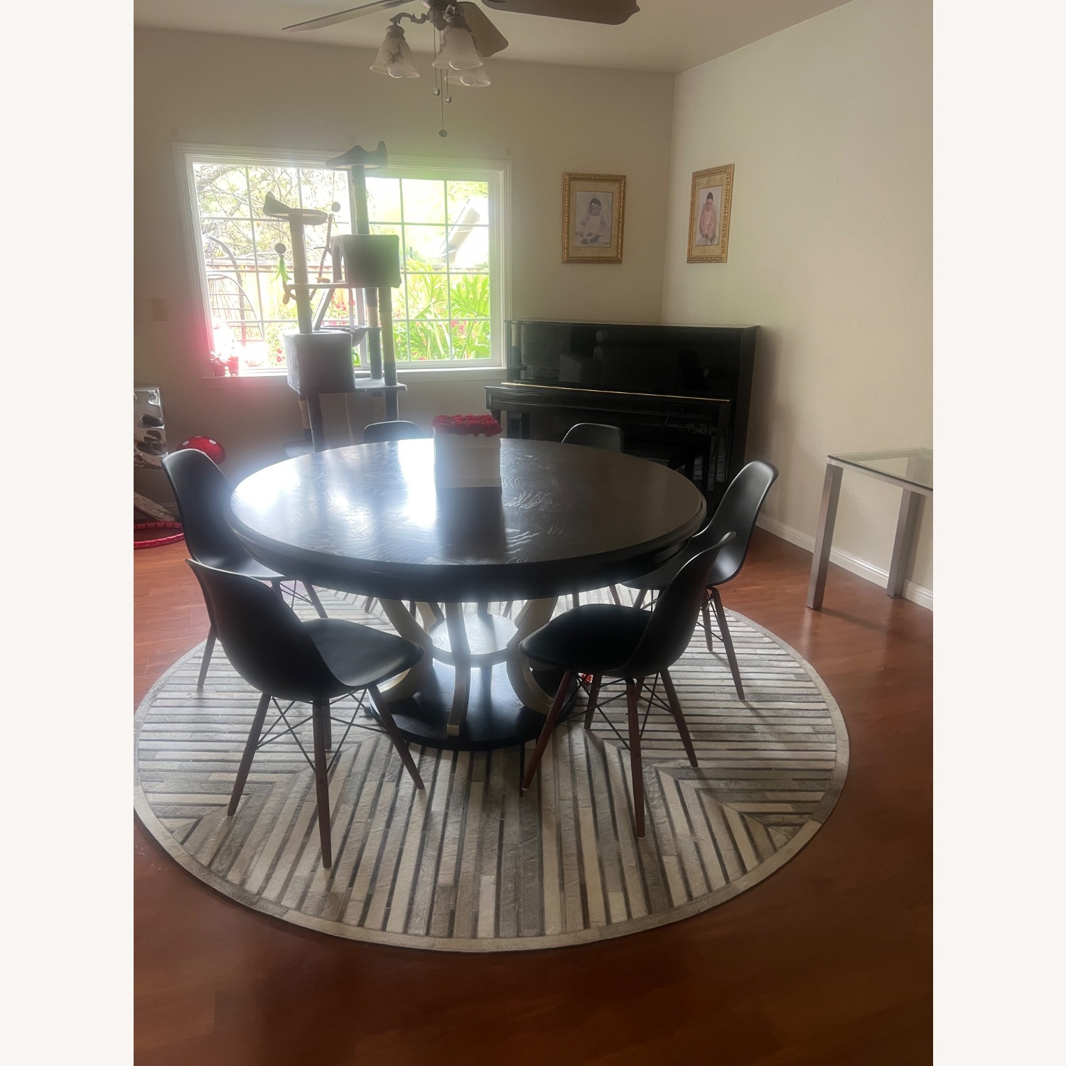Round Solid Wood Dining Table - AptDeco