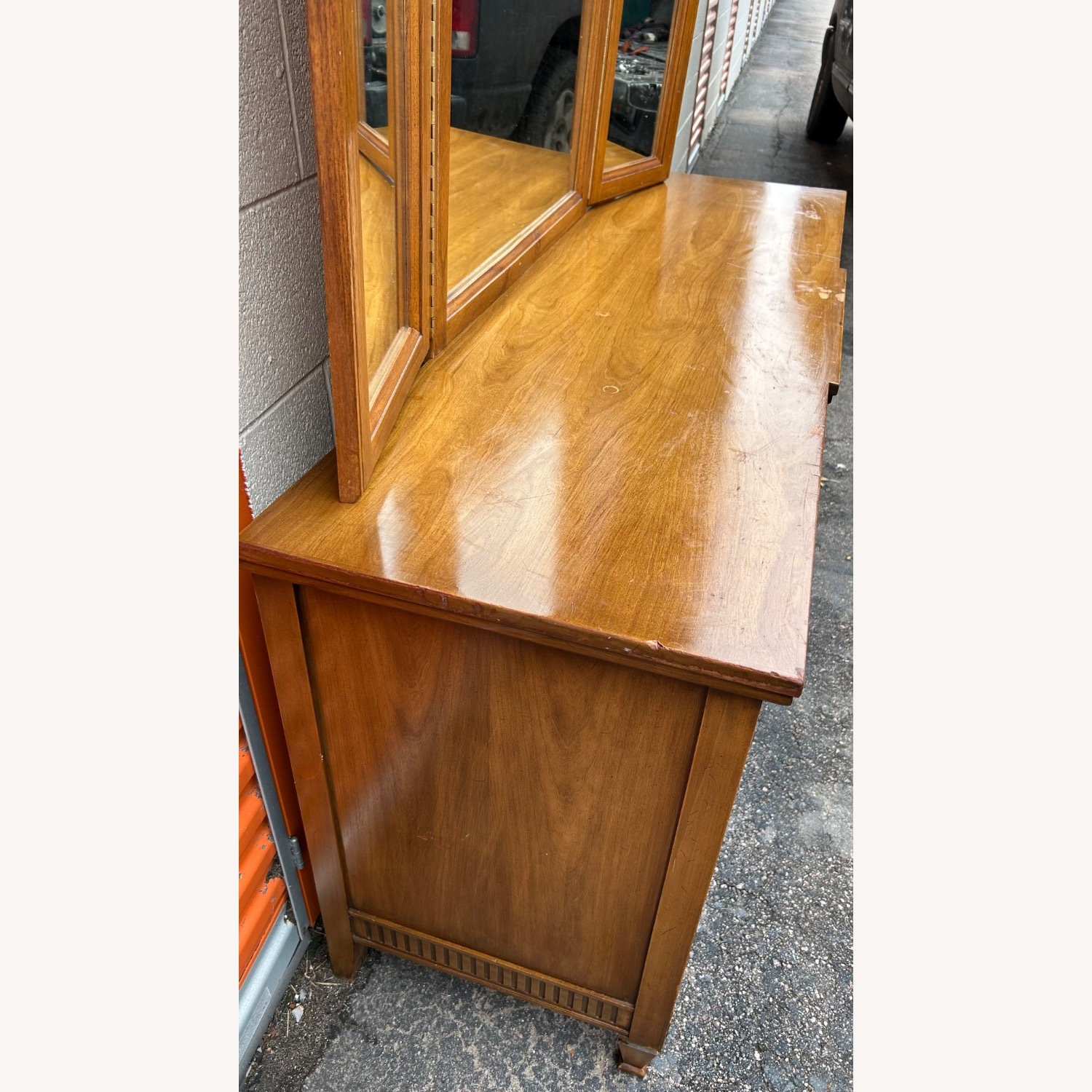 Drexel Vintage Dresser with Mirror Solid Wood - AptDeco