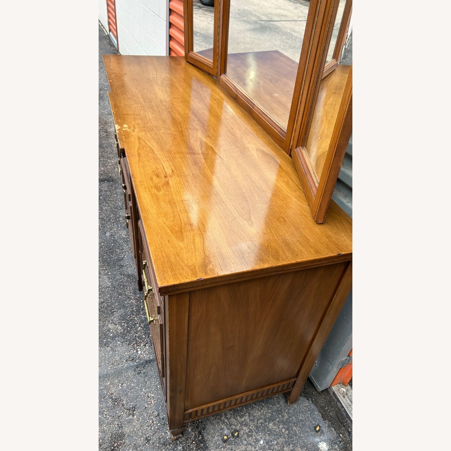 Drexel Vintage Dresser with Mirror Solid Wood - AptDeco