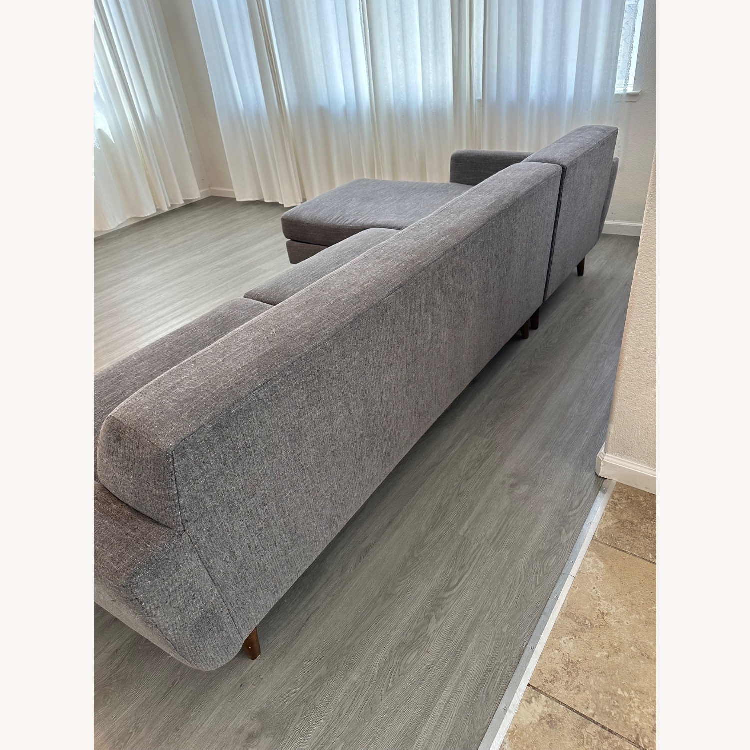 Ashley Furniture Grey 2-peace Sectional Sofa - AptDeco