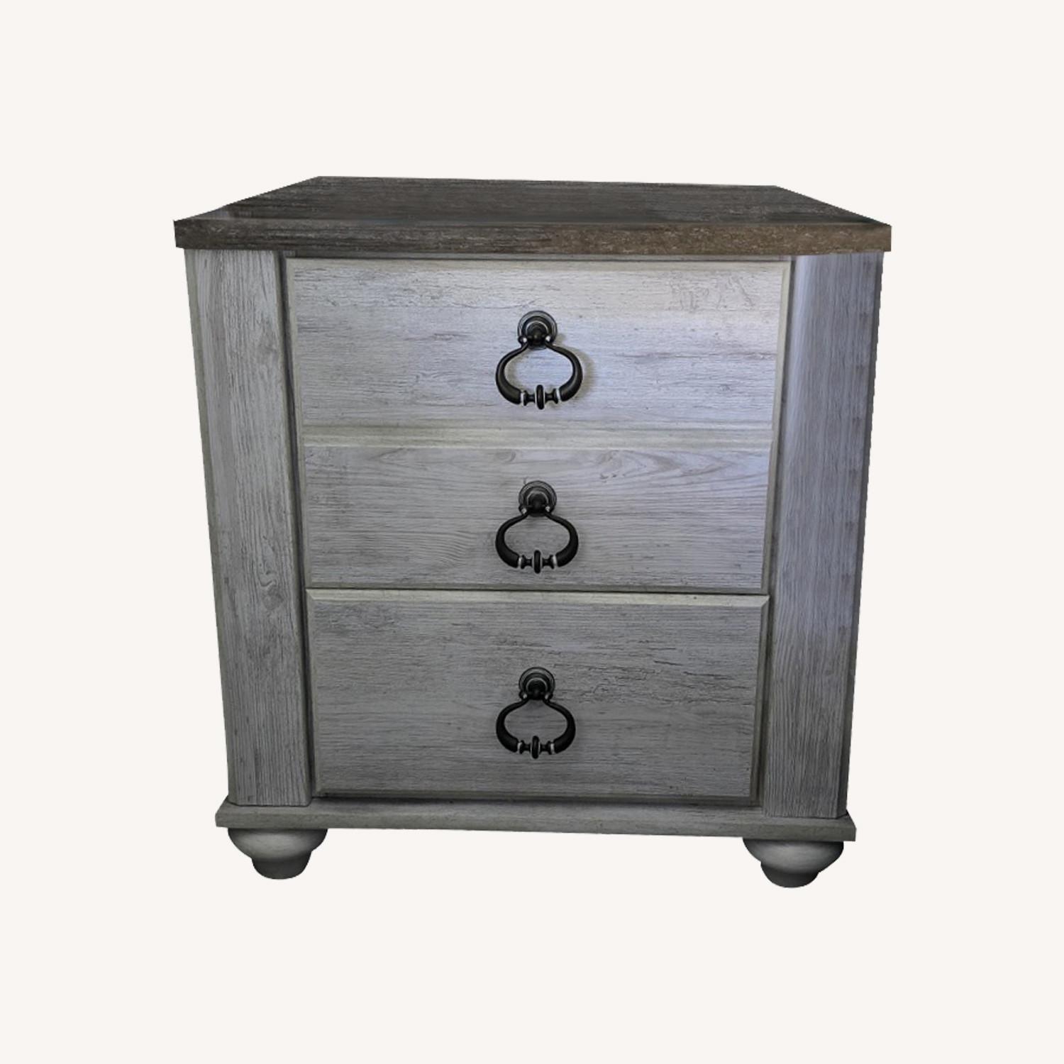 Willowton Rustic Nightstand Table - AptDeco