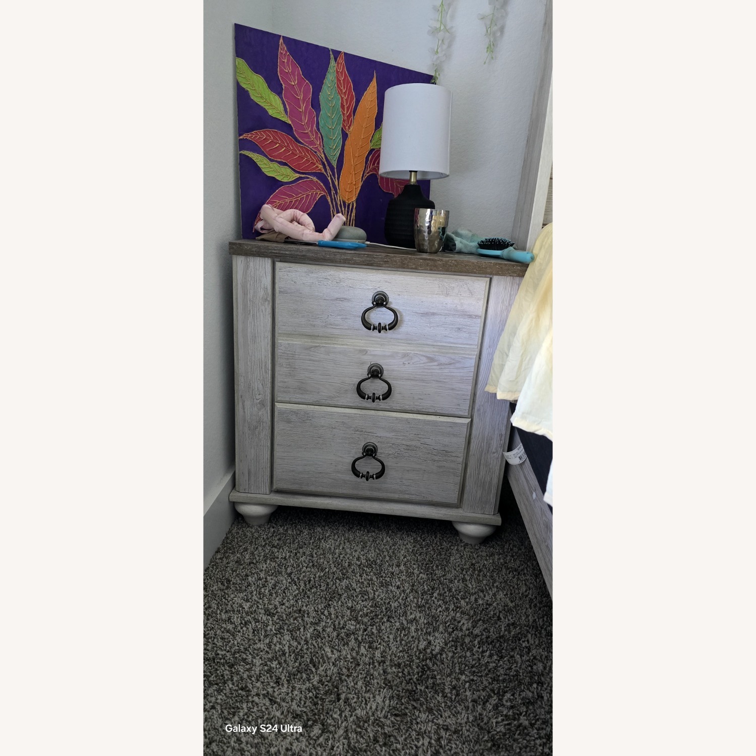 Willowton Rustic Nightstand Table - AptDeco