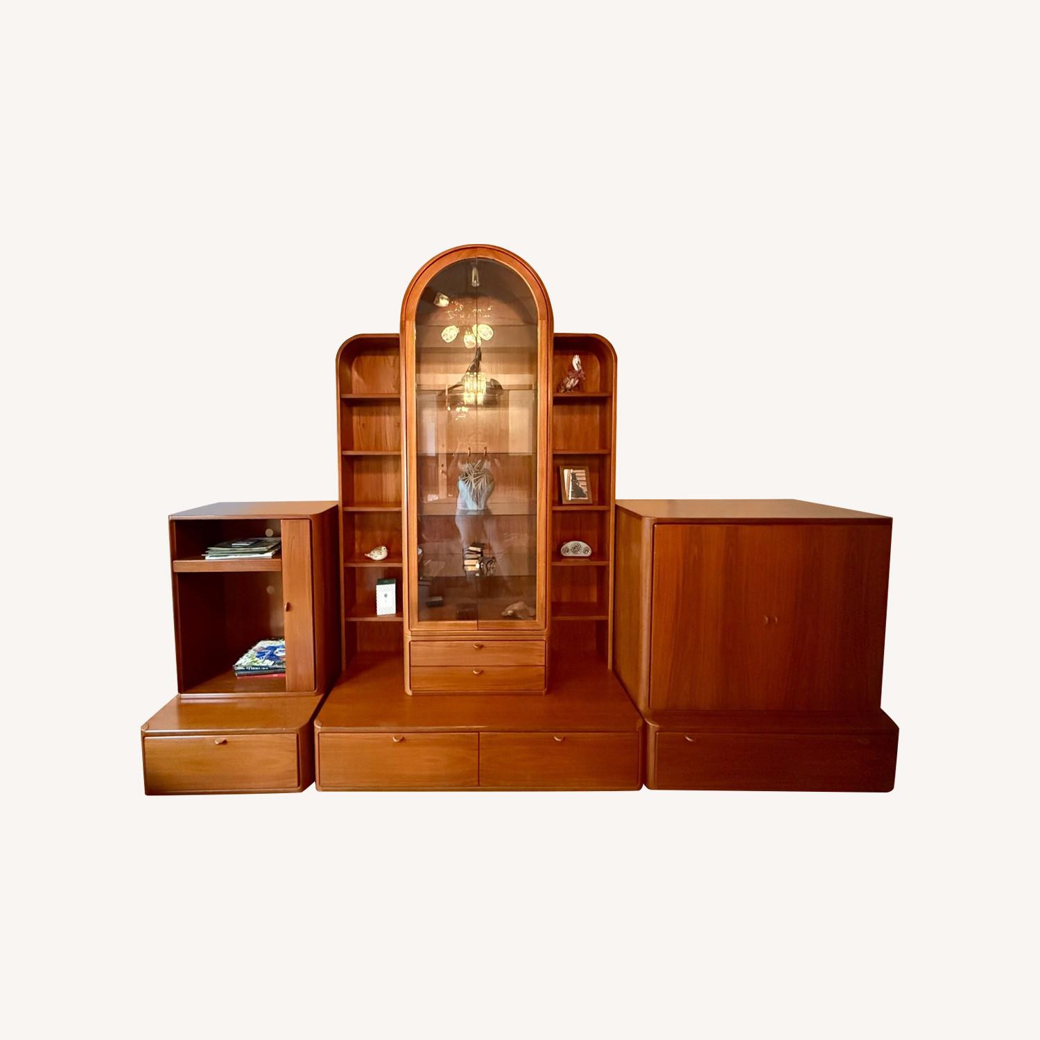 Maurice Villency Cherry MCM Wall Unit - AptDeco