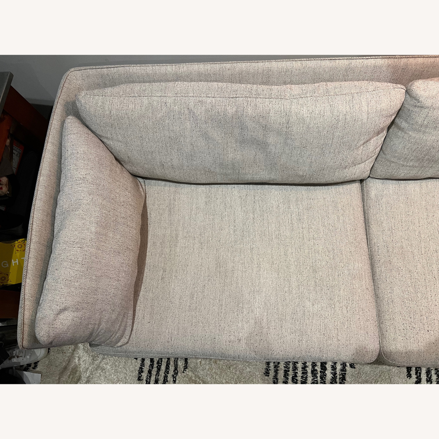 CB2 Modern Light Beige Sofa - AptDeco