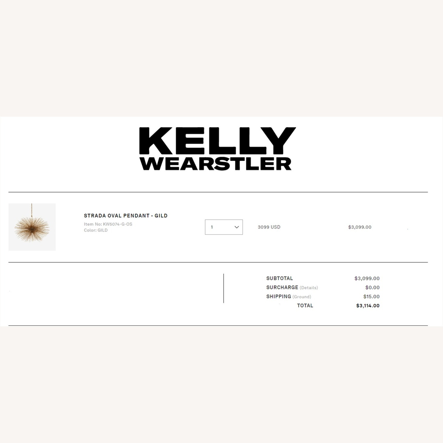 Kelly Wearstler Strada Round Large Pendant - AptDeco