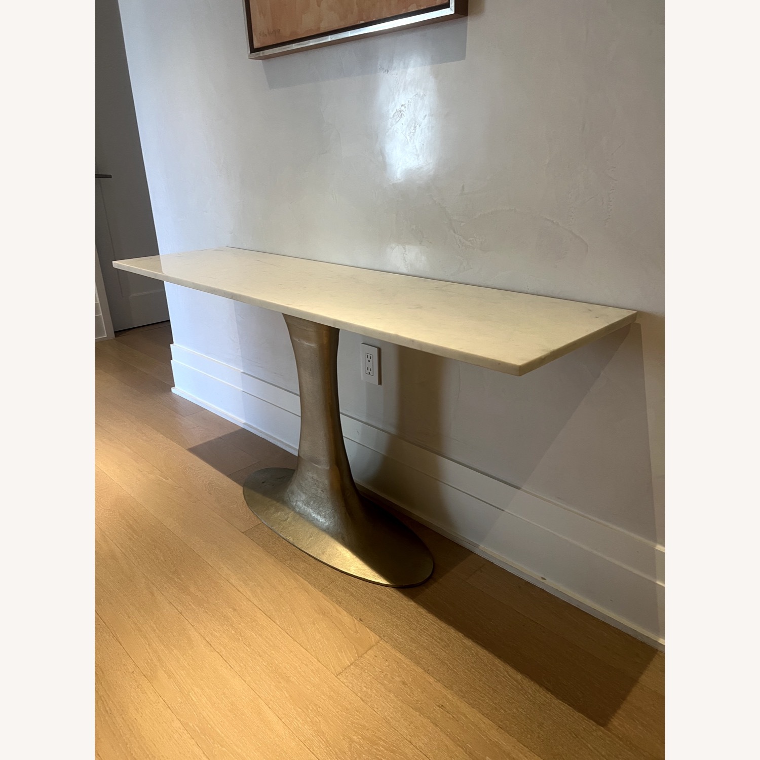 CB2 Marble Console Table - AptDeco
