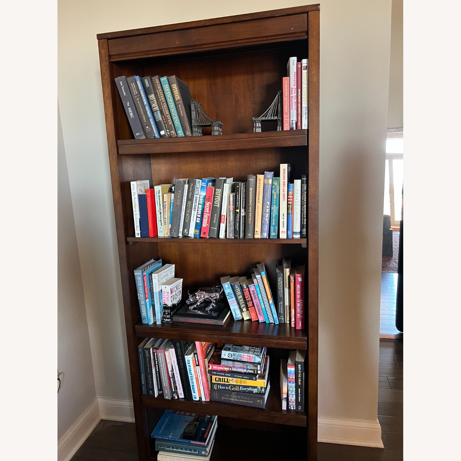 Crate & Barrel Wood Book Shelf - AptDeco