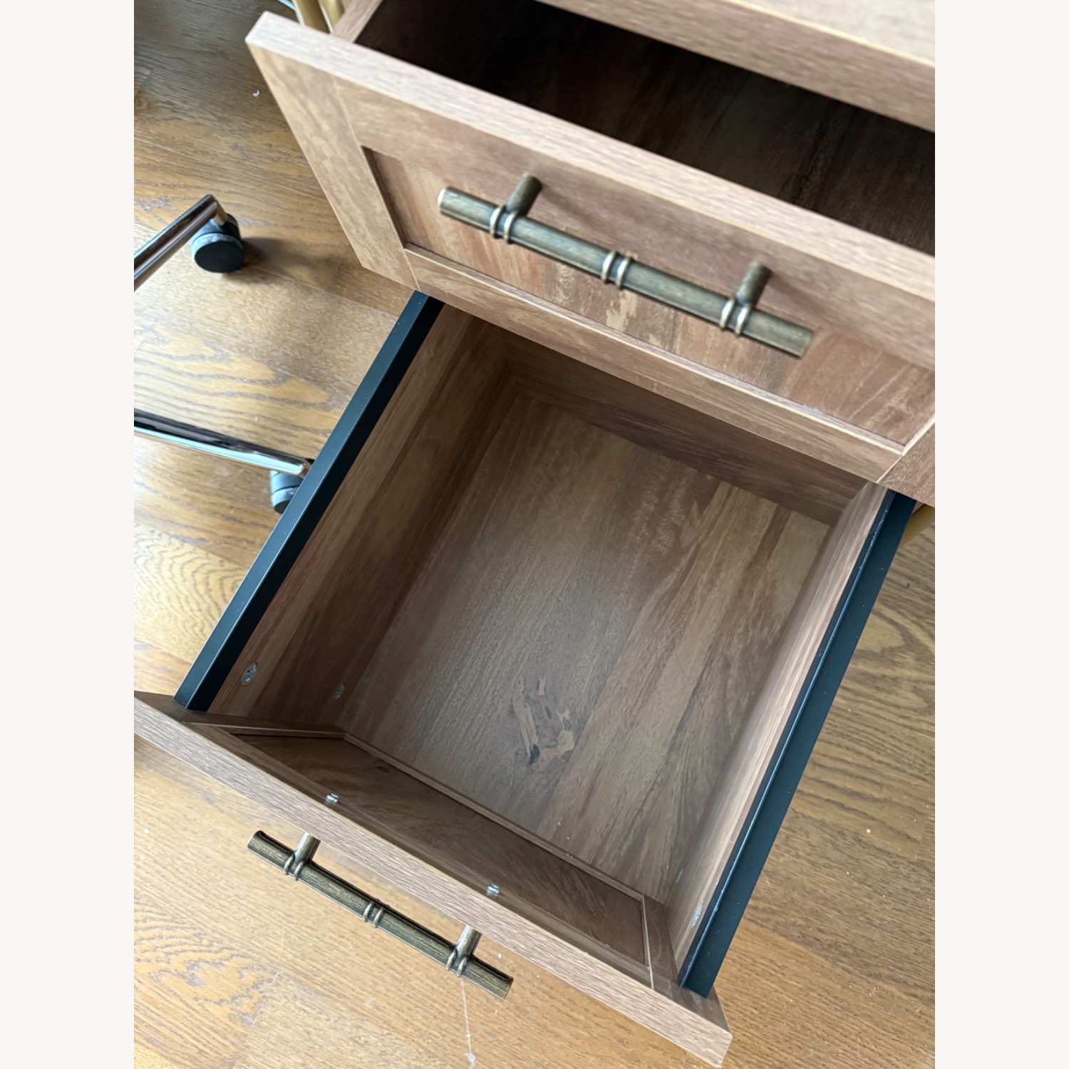 L-Shaped Wood Executive Desk - AptDeco