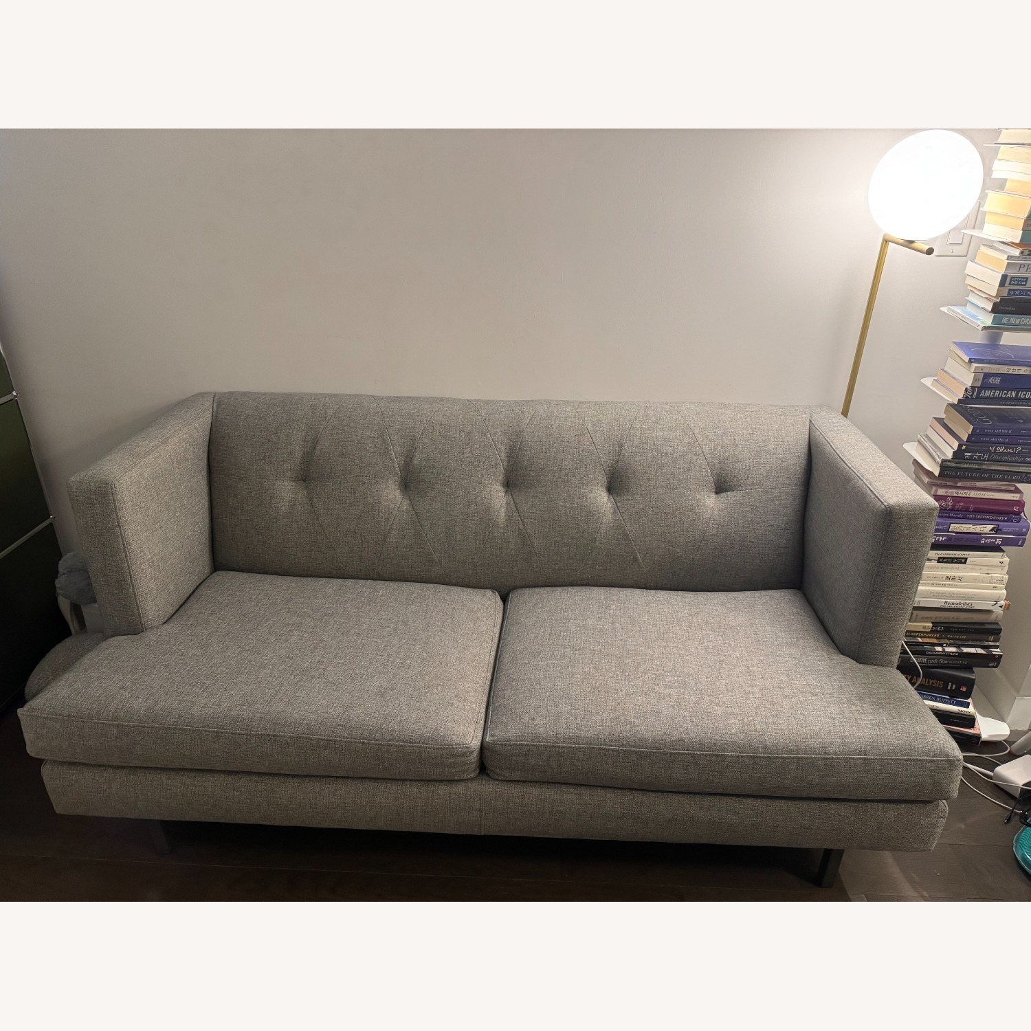 CB2 Avec Apartment Sofa (Gunmetal Leg) - AptDeco