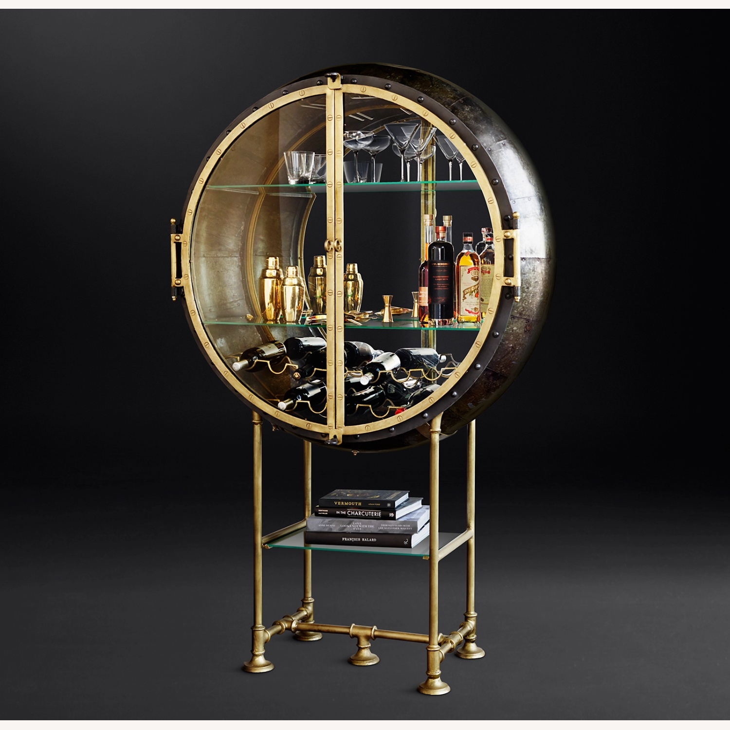 Restoration Hardware 1920s Porthole Bar - AptDeco