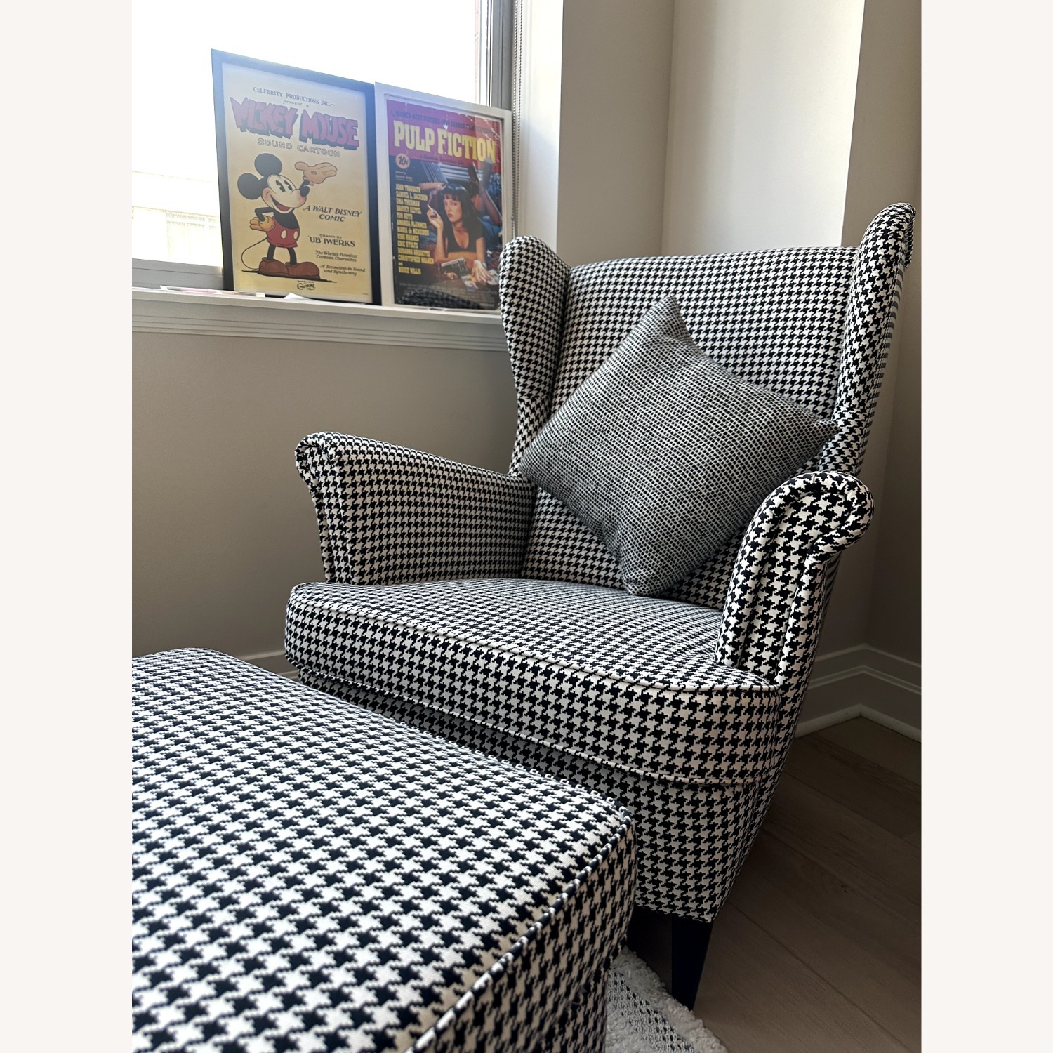 IKEA STRANDMON Armchair & Ottoman - AptDeco