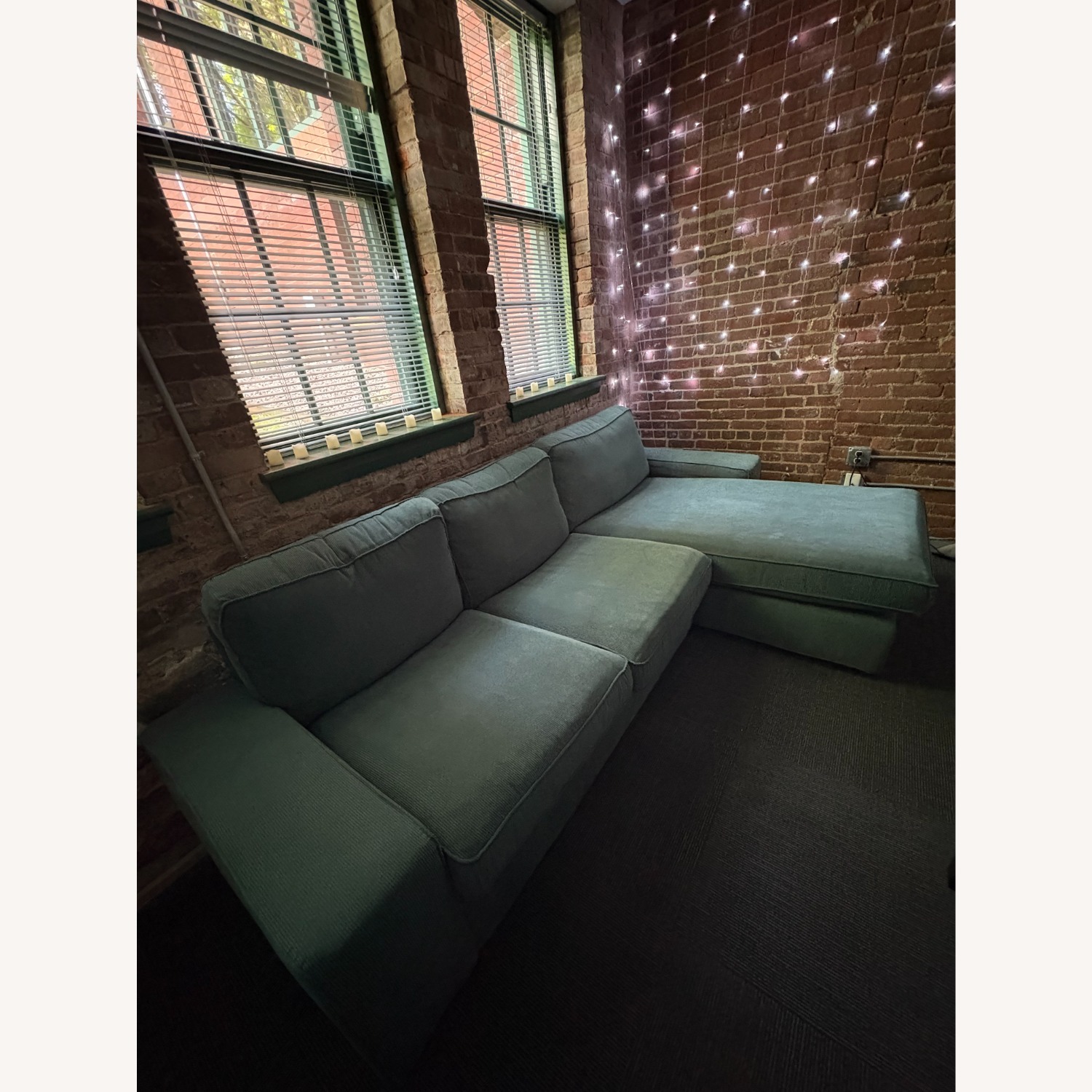 IKEA KIVIK Green Sectional Couch - AptDeco