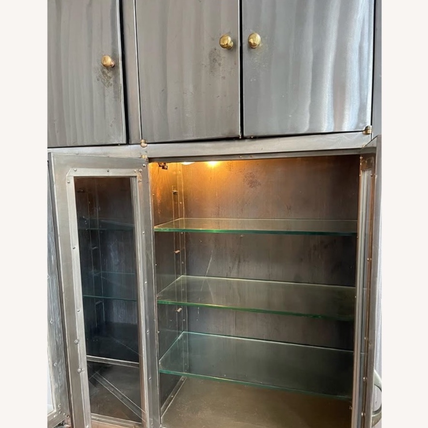 Metal Antique Pharmacy Cabinet - AptDeco