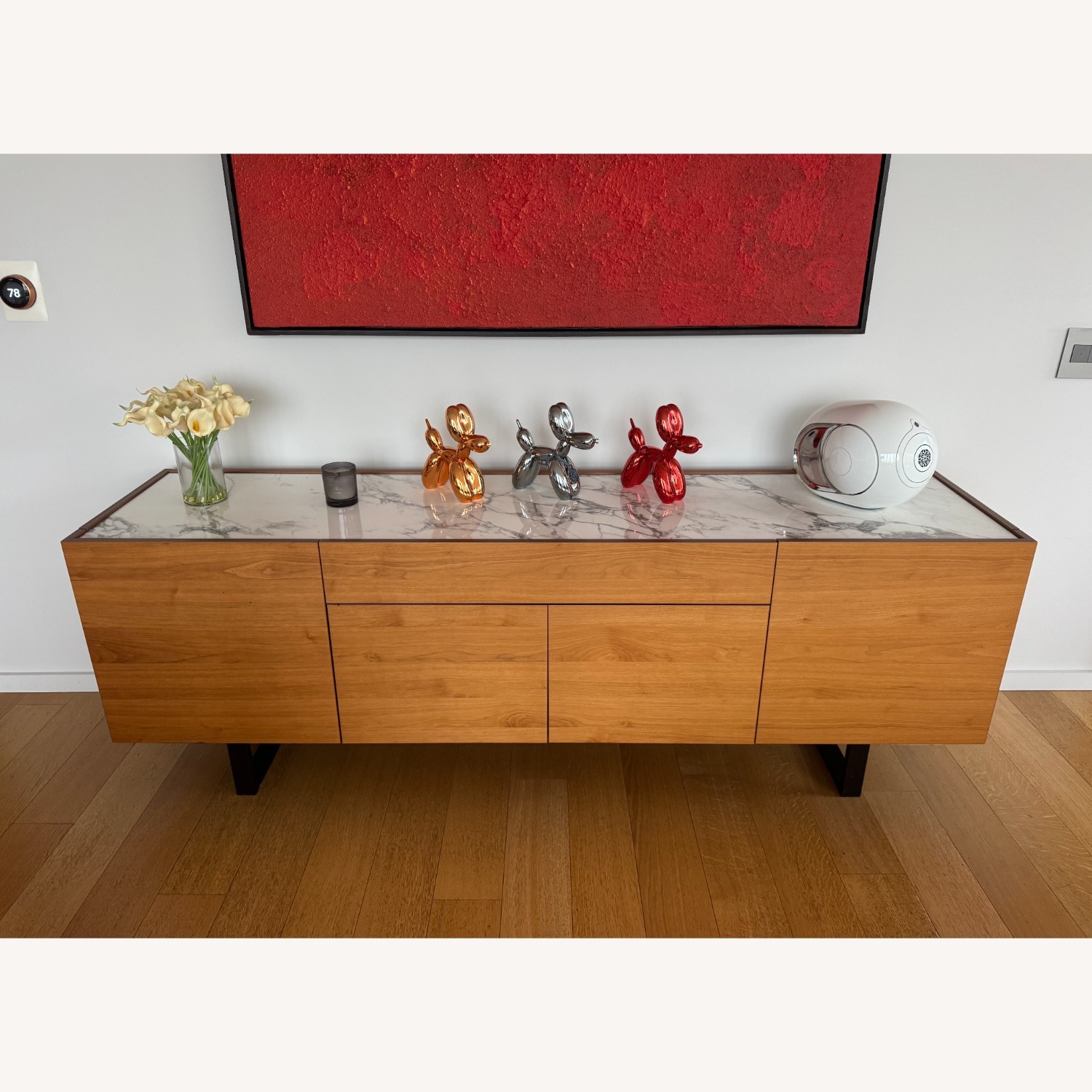 Calligaris Horizon Walnut/White Marble - AptDeco