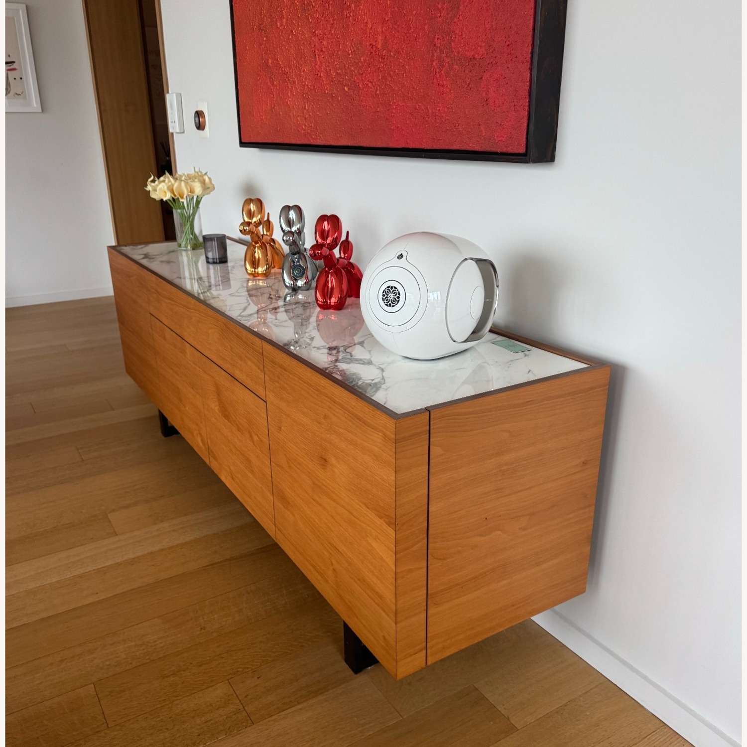 Calligaris Horizon Walnut/White Marble - AptDeco